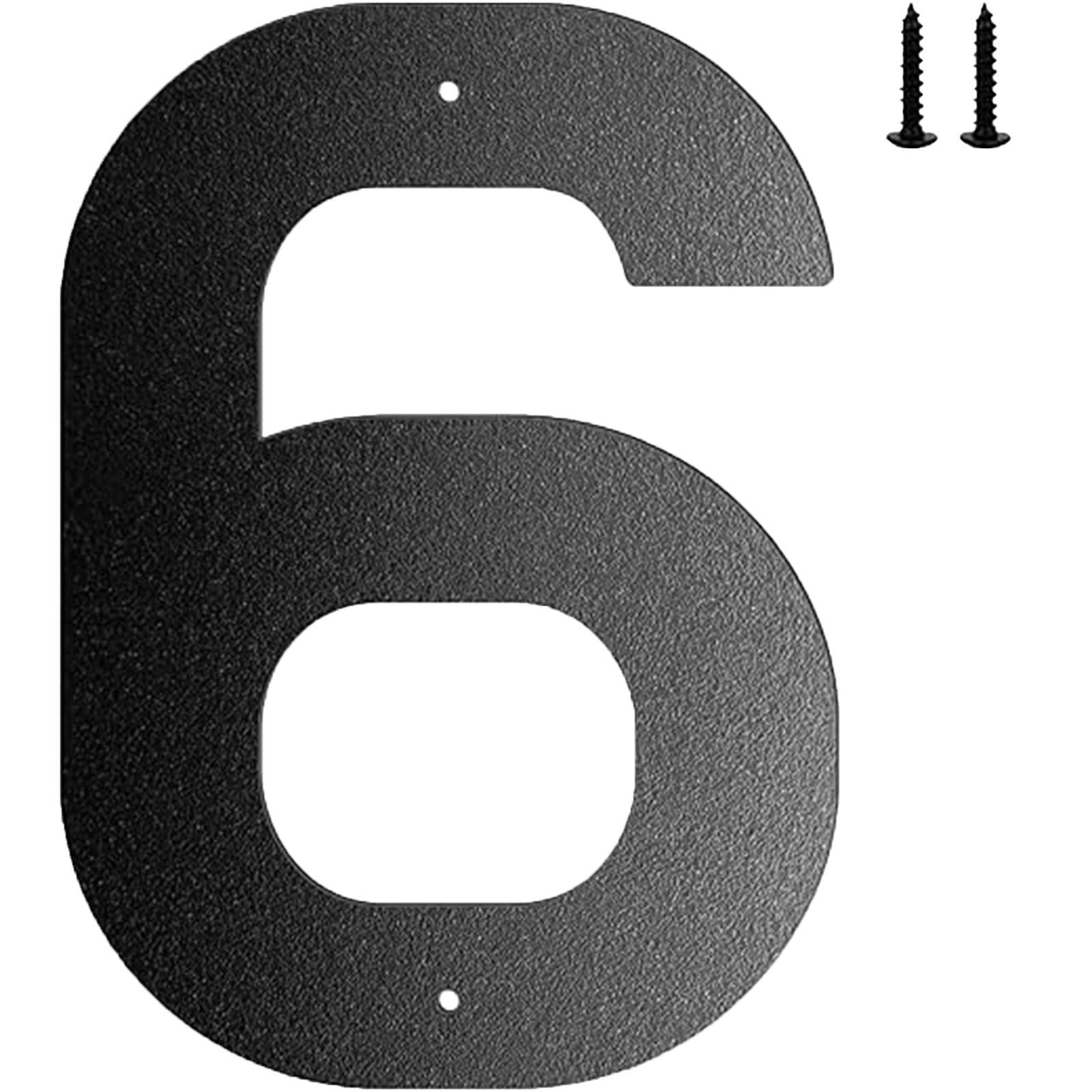 WMGHA 6 Inch Modern Metal House Numbers and Letters for Outside Mailbox ...