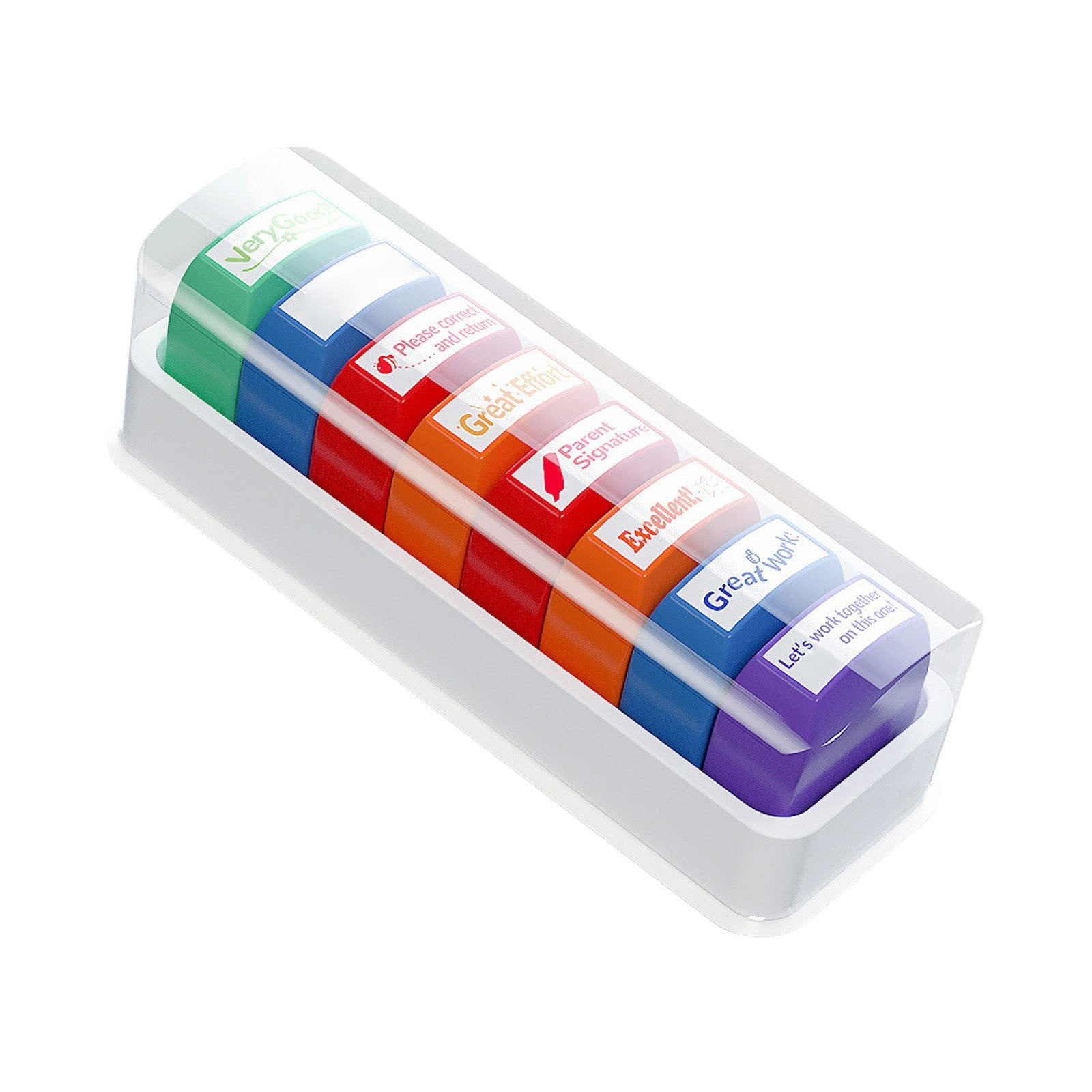 WMGHA Teacher Stamps for Classroom Grading 8PCS,Rectangular Self Inking ...