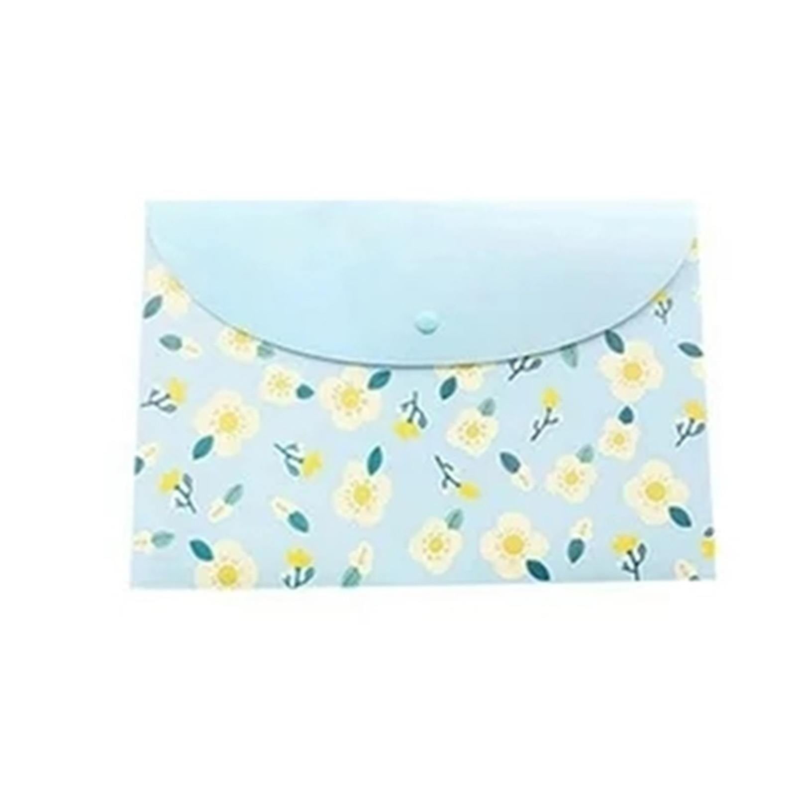 WMGHA A4 Floral Plastic Document Folder - Waterproof File Organizer ...