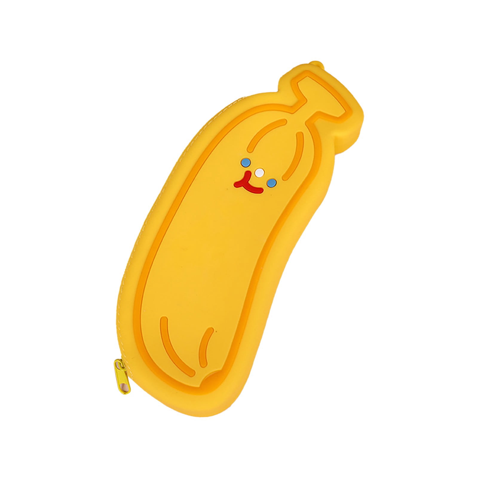 WMGHA Big Capacity Banana Shape Purse Pen Bag Pencil Case Cute Silicone ...