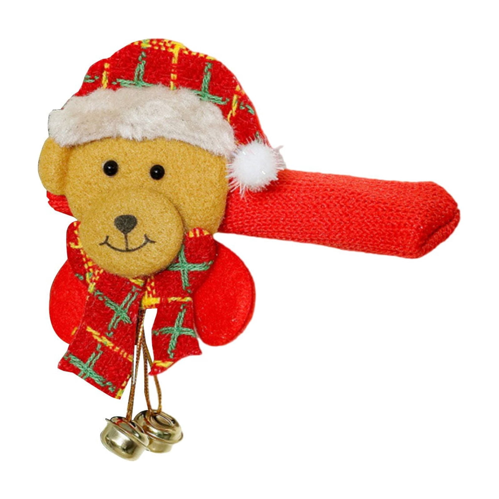 WMGHA Christmas Door Handle with Bell Decorations Cute Holiday Doorknob ...