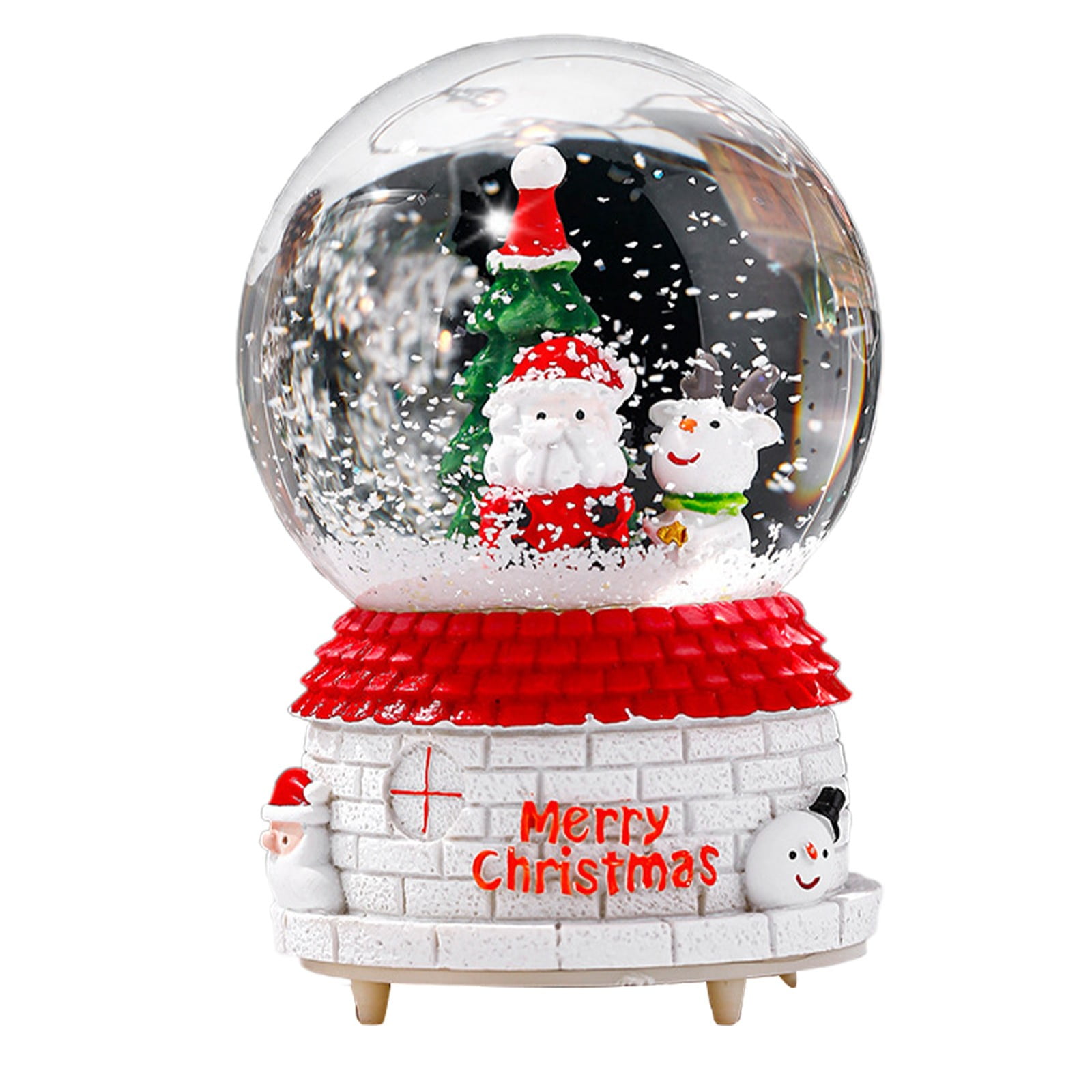 WMGHA Christmas Snowball Santa Music Box with Music and Girl Boy Child ...