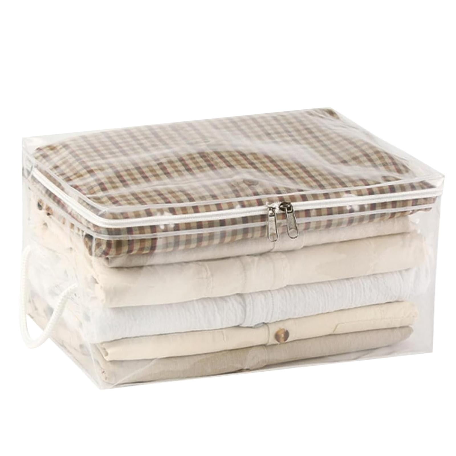 WMGHA Clear Zippered Storage Bags，Blankets Storage Bags Plastic Storage ...