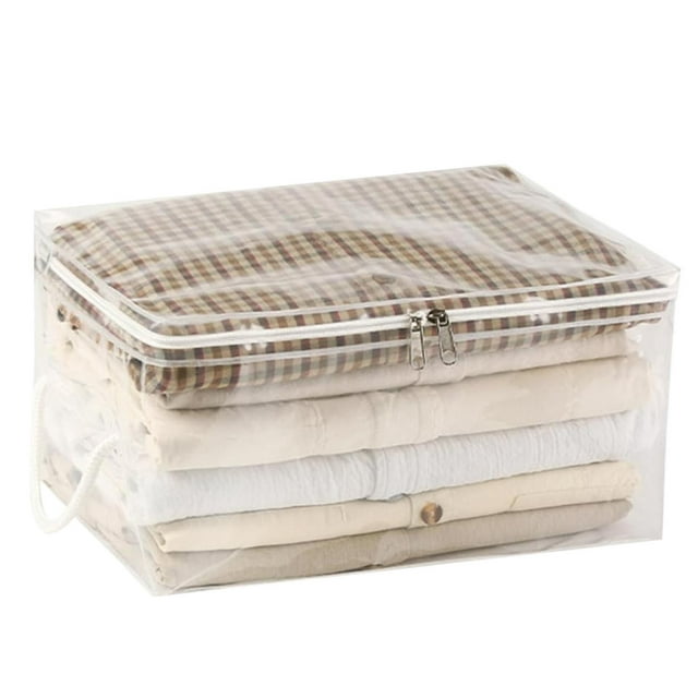 WMGHA Clear Zippered Storage Bags，Blankets Storage Bags Plastic Storage ...