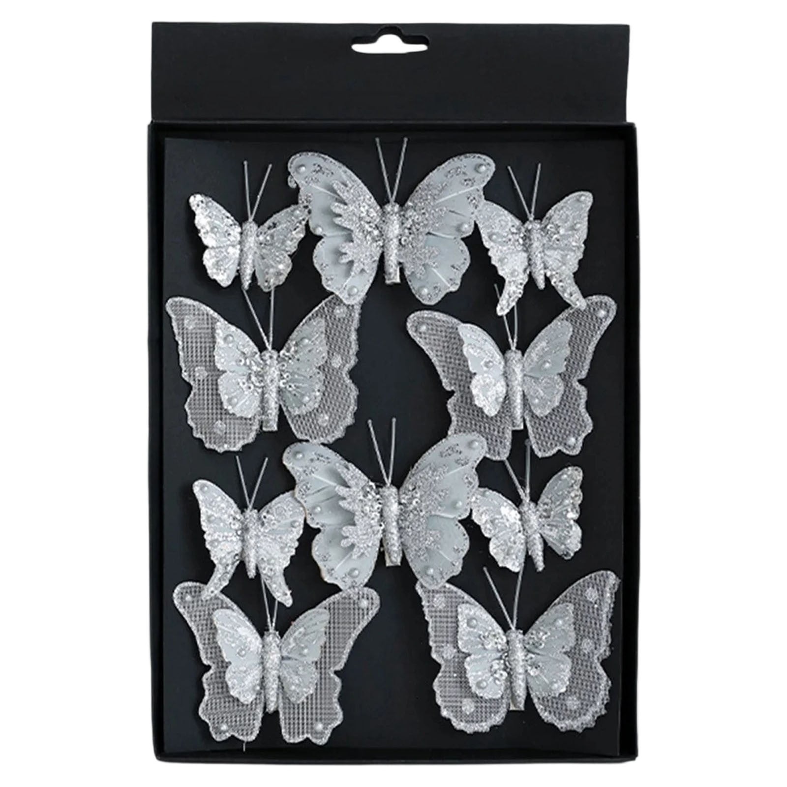 WMGHA Colorful Butterfly Christmas Tree Ornaments - Hollow Glitter ...