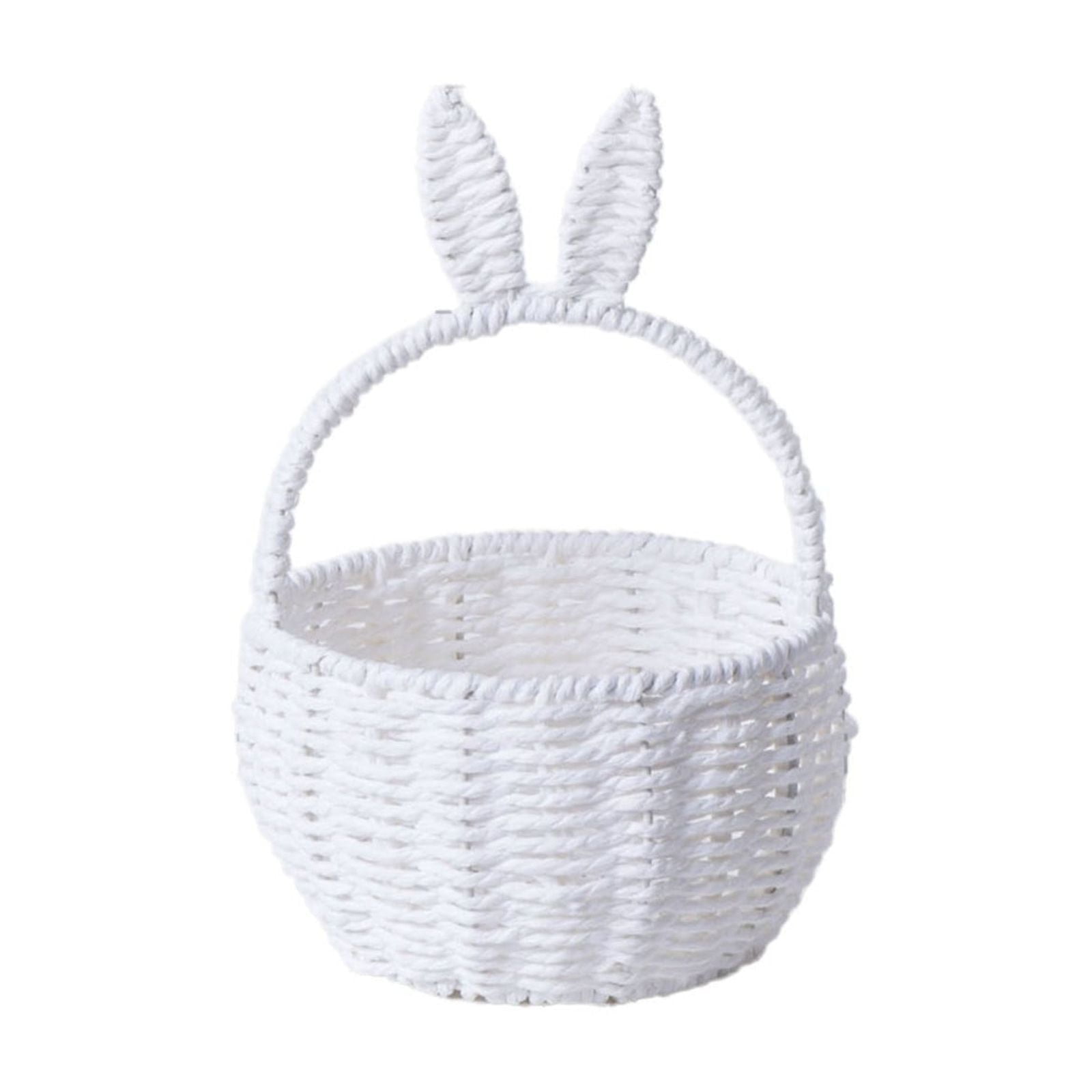 WMGHA Easter Bunny Woven Basket for Party Favors, Handmade Straw Wicker ...