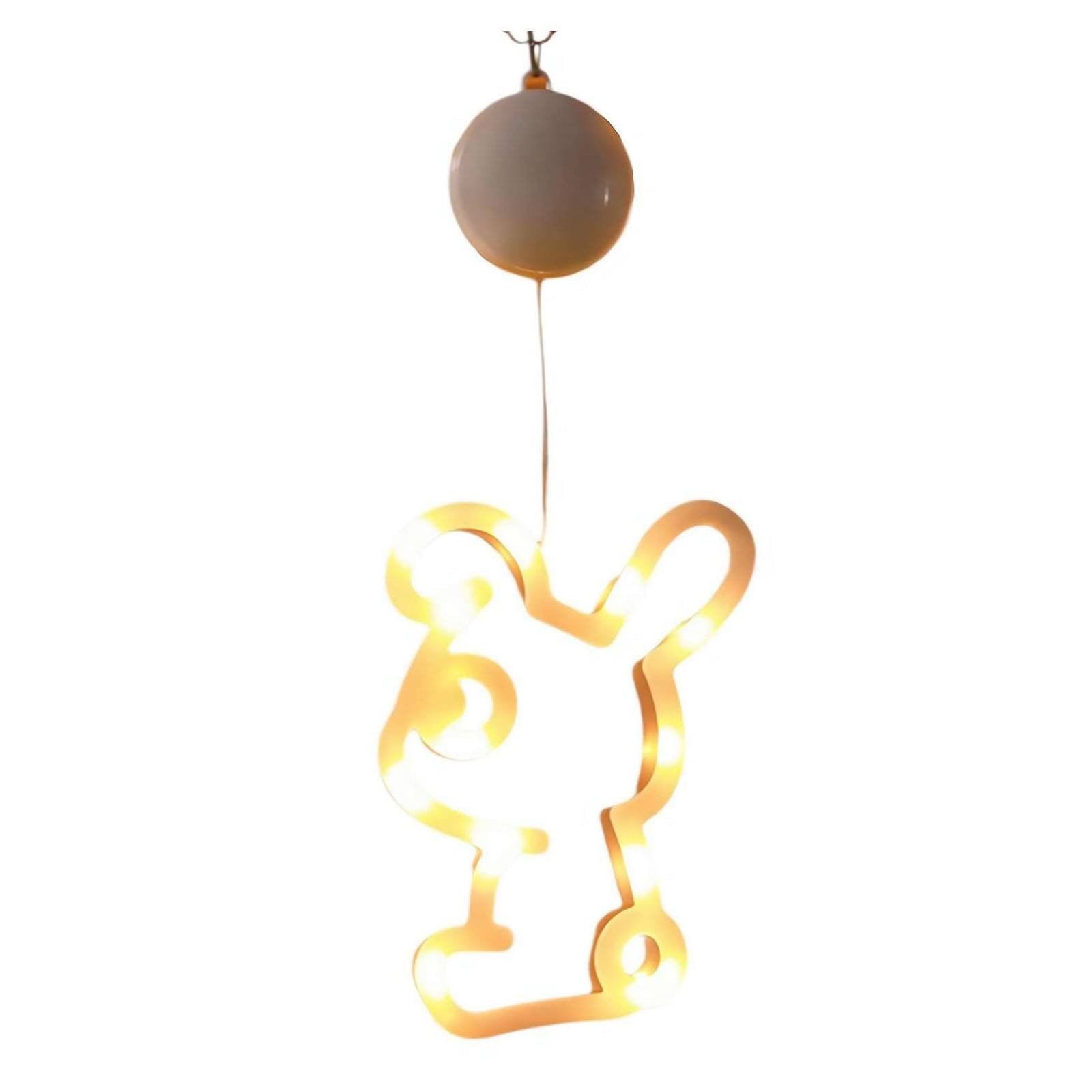 WMGHA Easter Window Lights for Decorations Suction Cup Bunny Eggs Led ...