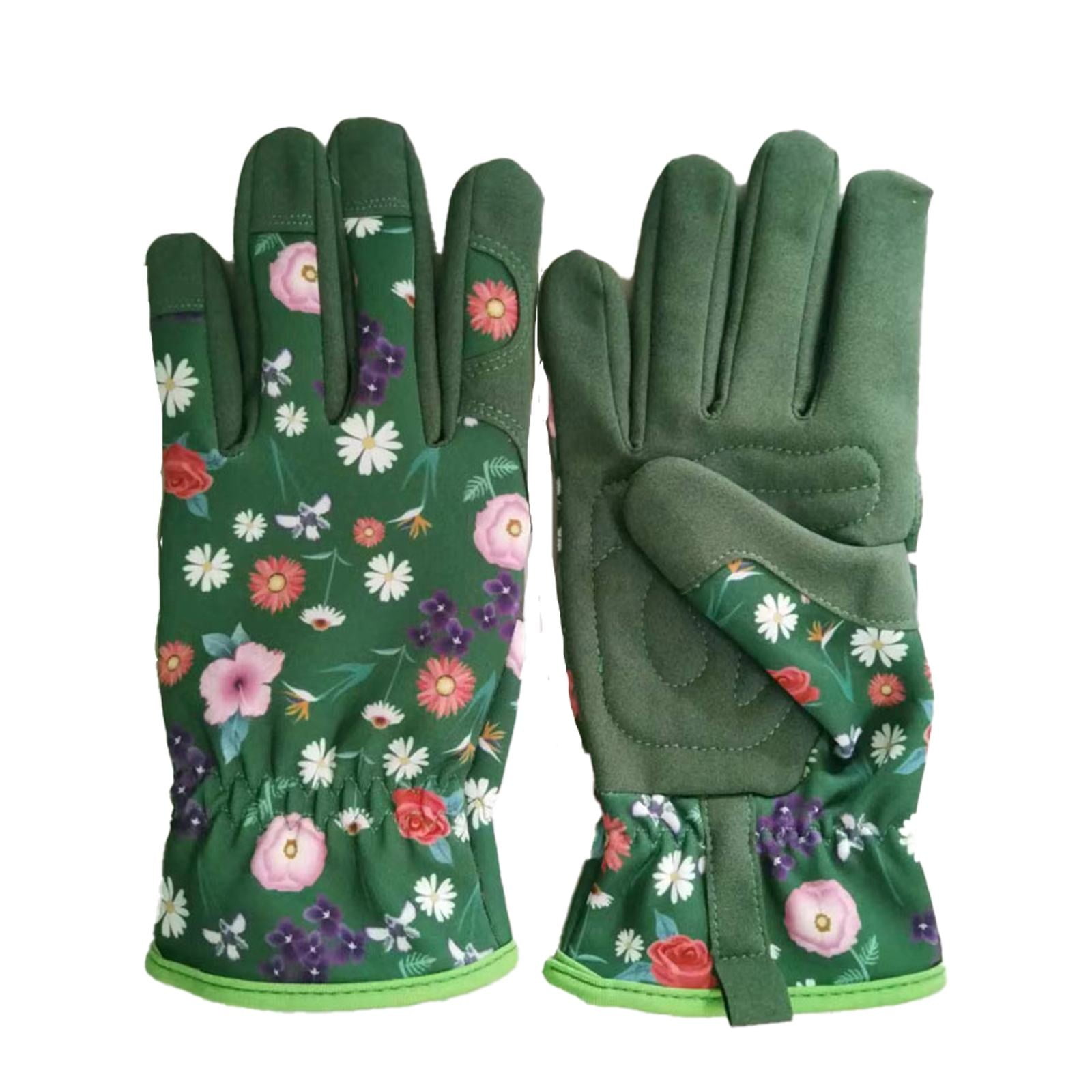 WMGHA Gardening Gloves for Women - Leather Garden Gloves Thorn Proof, Outdoor Protective Working ...