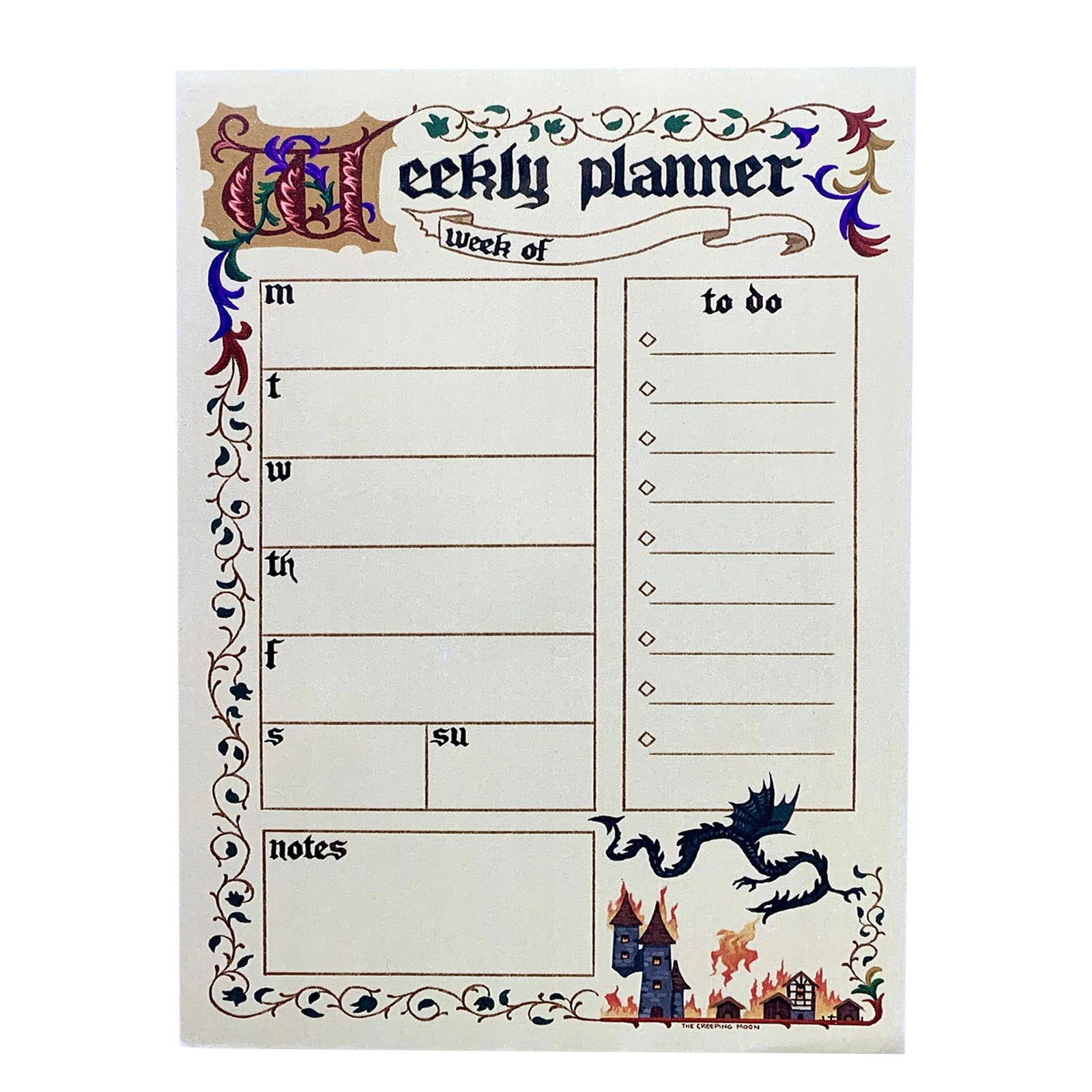 WMGHA Illuminated Manuscript Border Notepad Set – Dark Academia ...