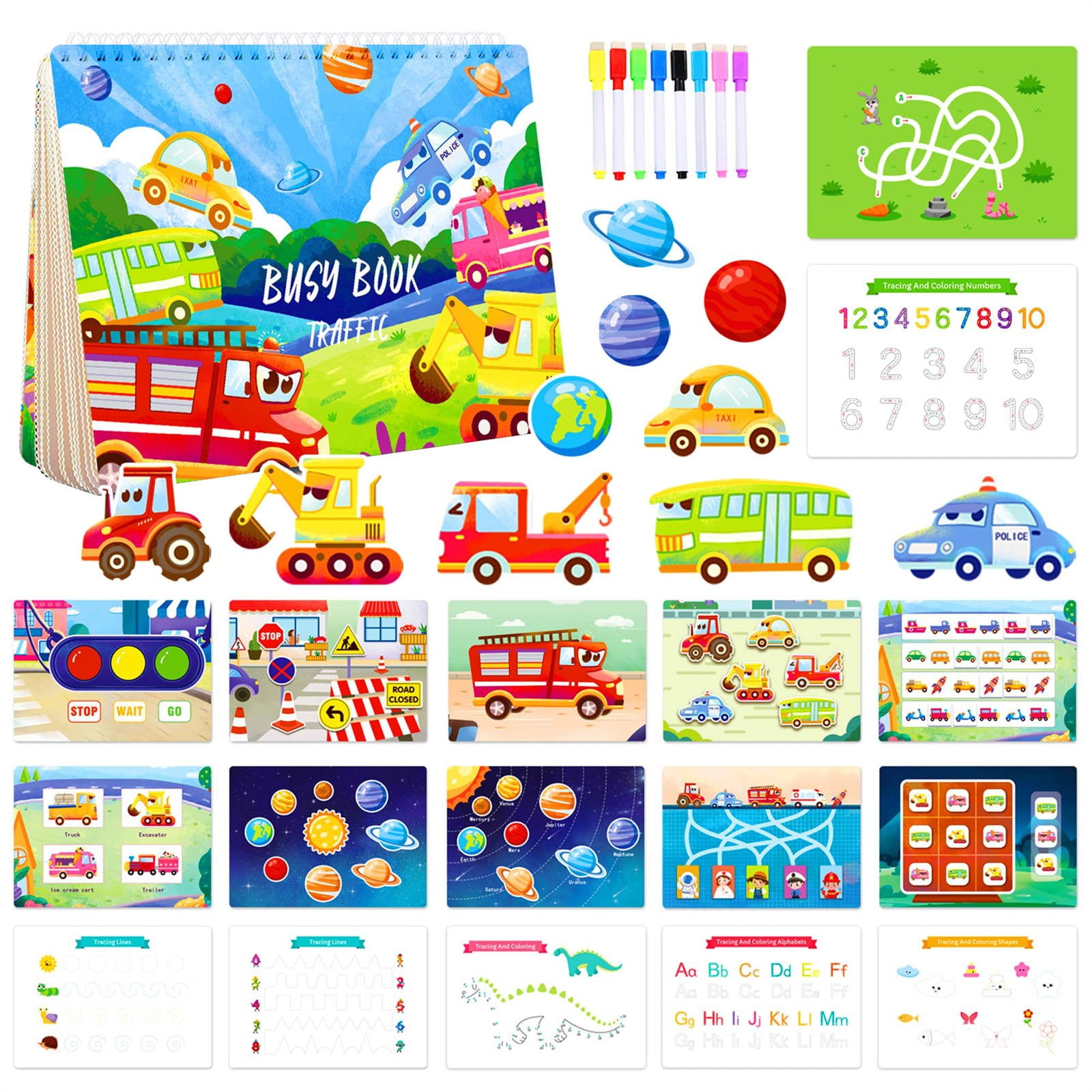 WMGHA Preschool Learning Activities Workbook -Handwriting Tracing Books ...