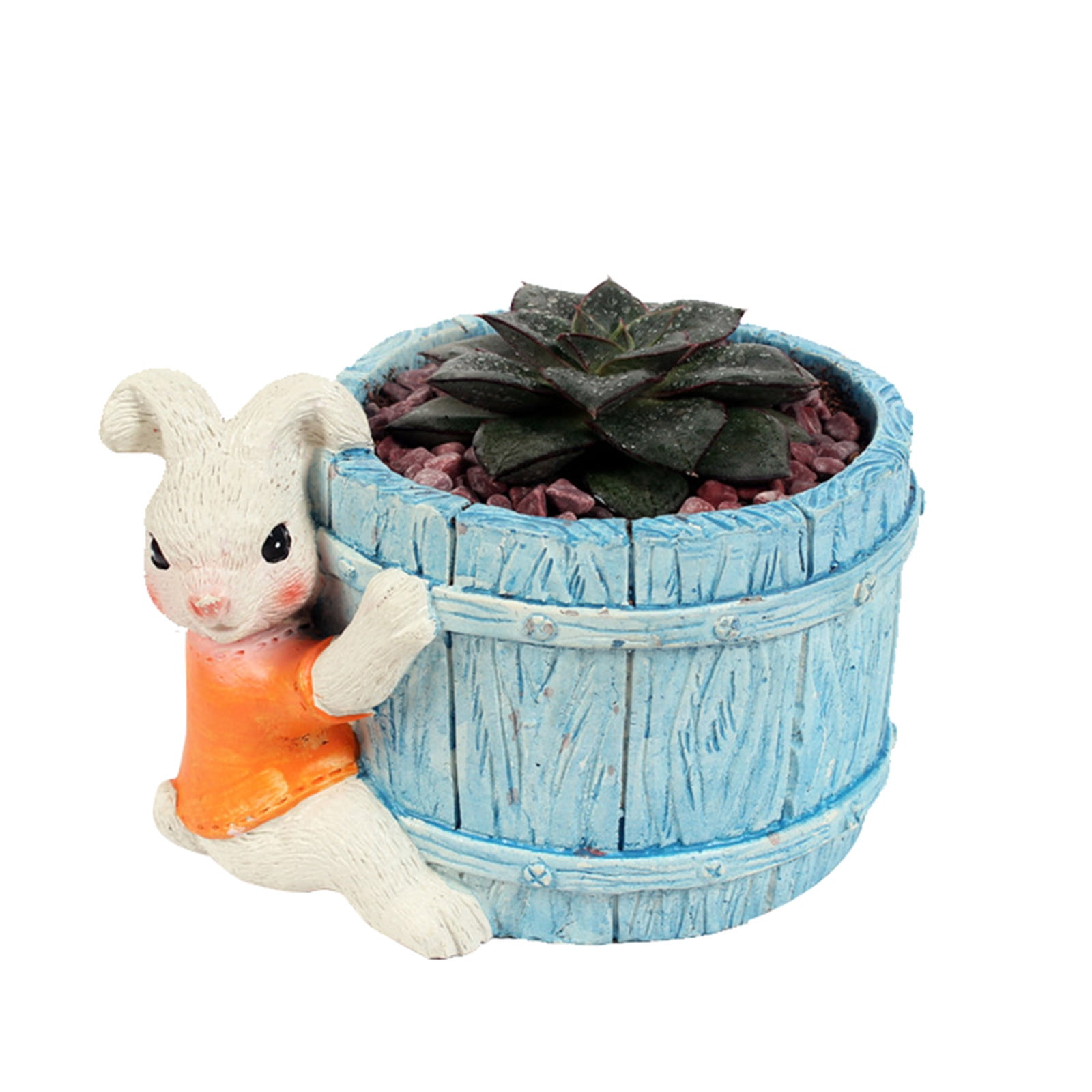WMGHA Rabbit Indoor Outdoor Planters for Patio Cute Bunny Succulent ...