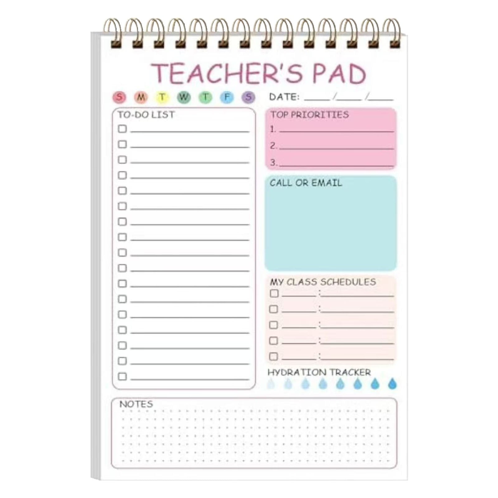 WMGHA Teacher Notepad To-Do List Organizer - Checklist Notebook for ...