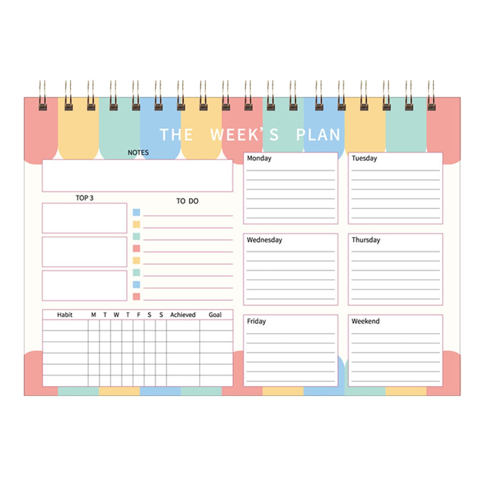 WMGHA Undated Weekly To-Do List Notepad – Reusable Desk Planner with ...