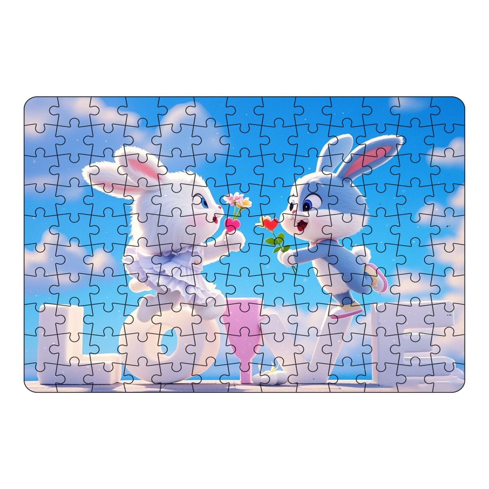 WMGHA Valentine's Day Decorative - Jigsaw Puzzles for Adults Blue ...