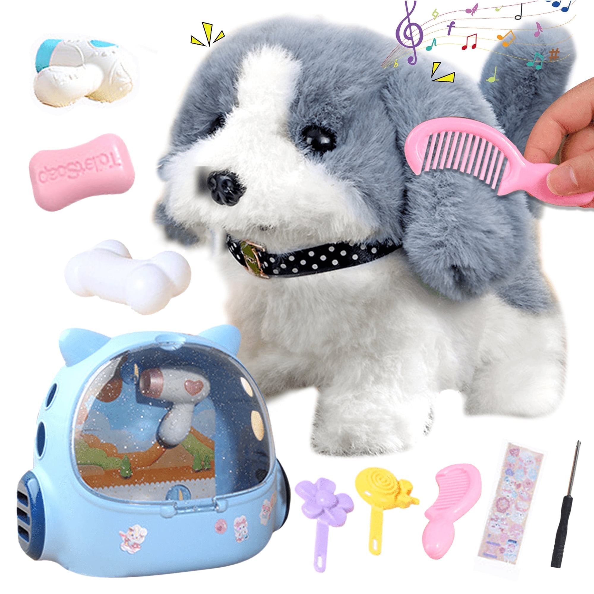 WMHZ Plush Dog Toy for Kids,Kids Electronic Pets,Toy Dog That Walks and ...