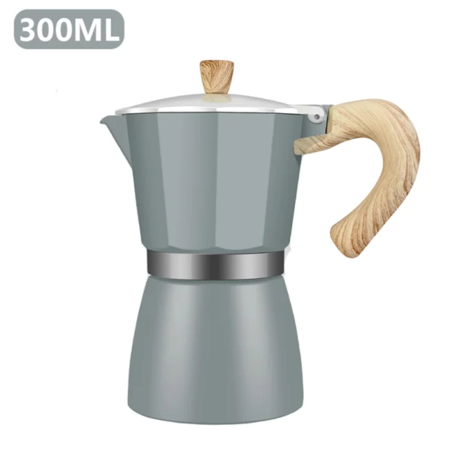 WMNGJA European Style Aluminum 150/300ML Moka Coffee Maker Pot for ...