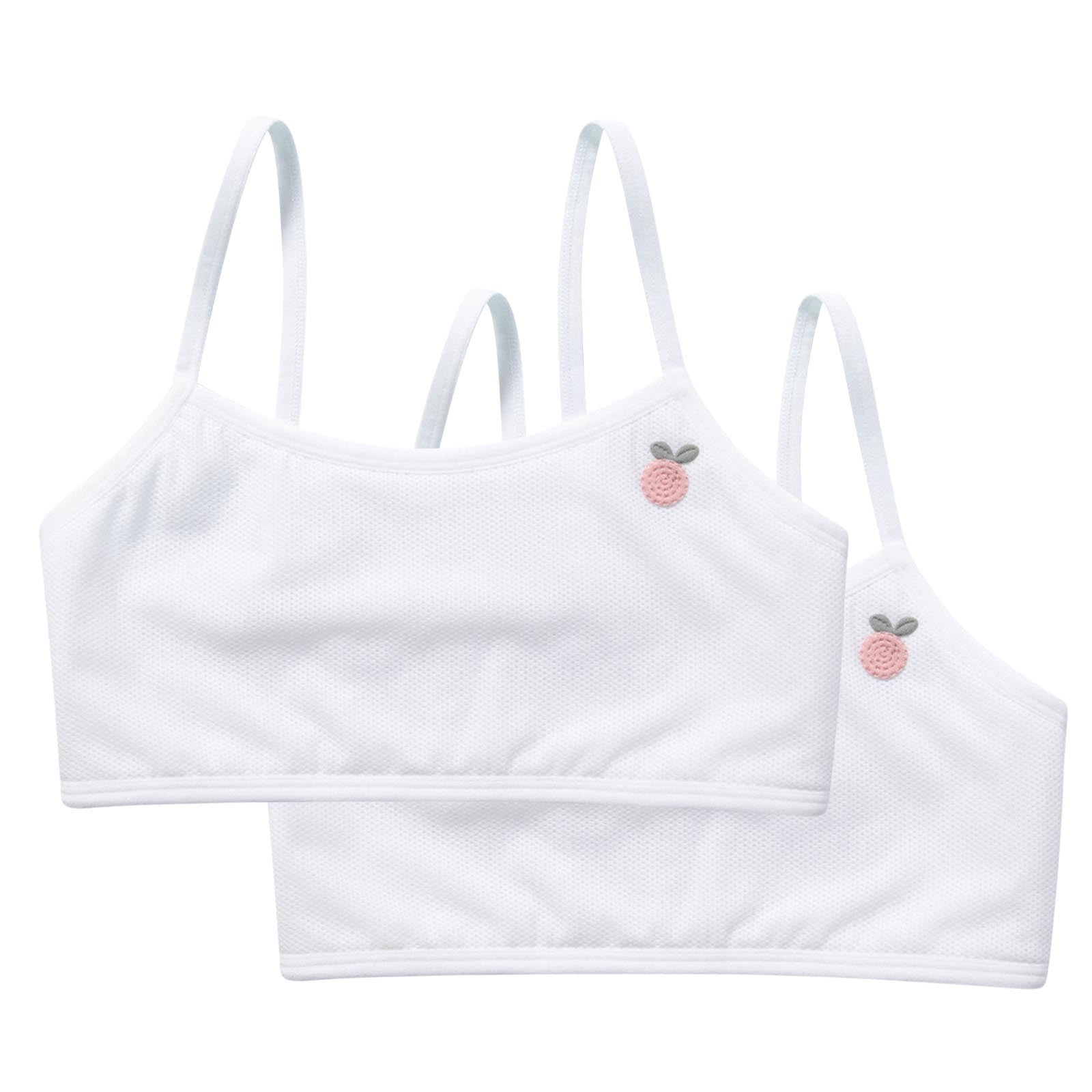 WMTBSRSW 2 Pack Girls Seamless Training Bra Cotton Cute Cartoon Graphic ...