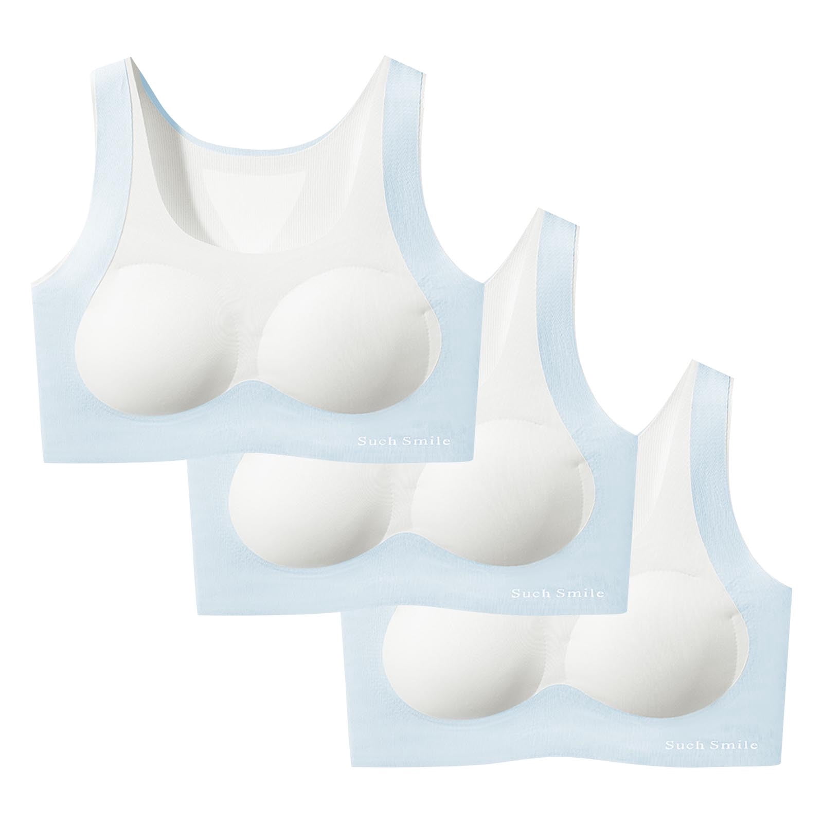 WMTBSRSW 3 Pack Training Bras for Teens Girls Ages 10-18 Seamless ...