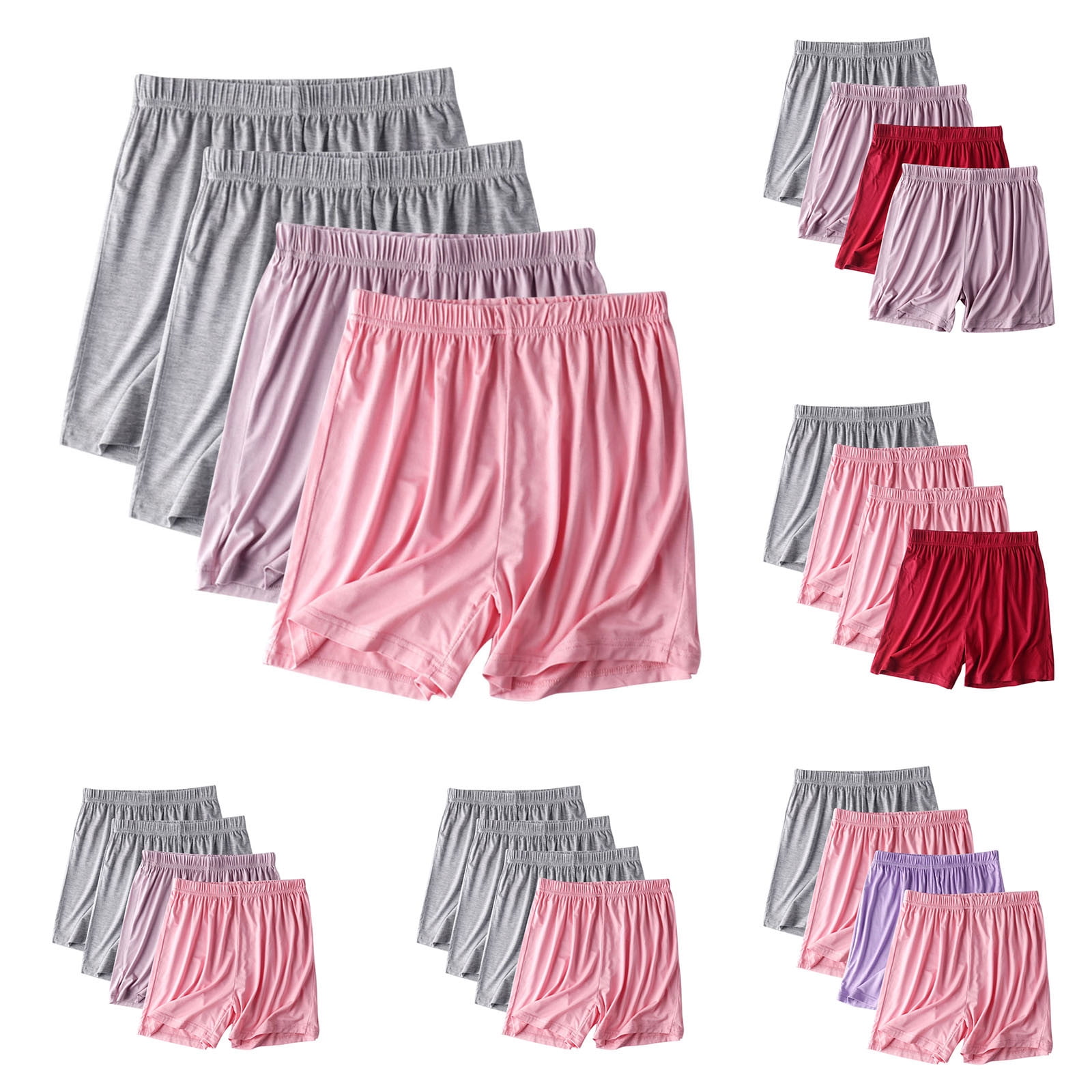 WMTBSRSW 4 Pack Womens Plus Size Pajama Shorts Soft Comfortable ...