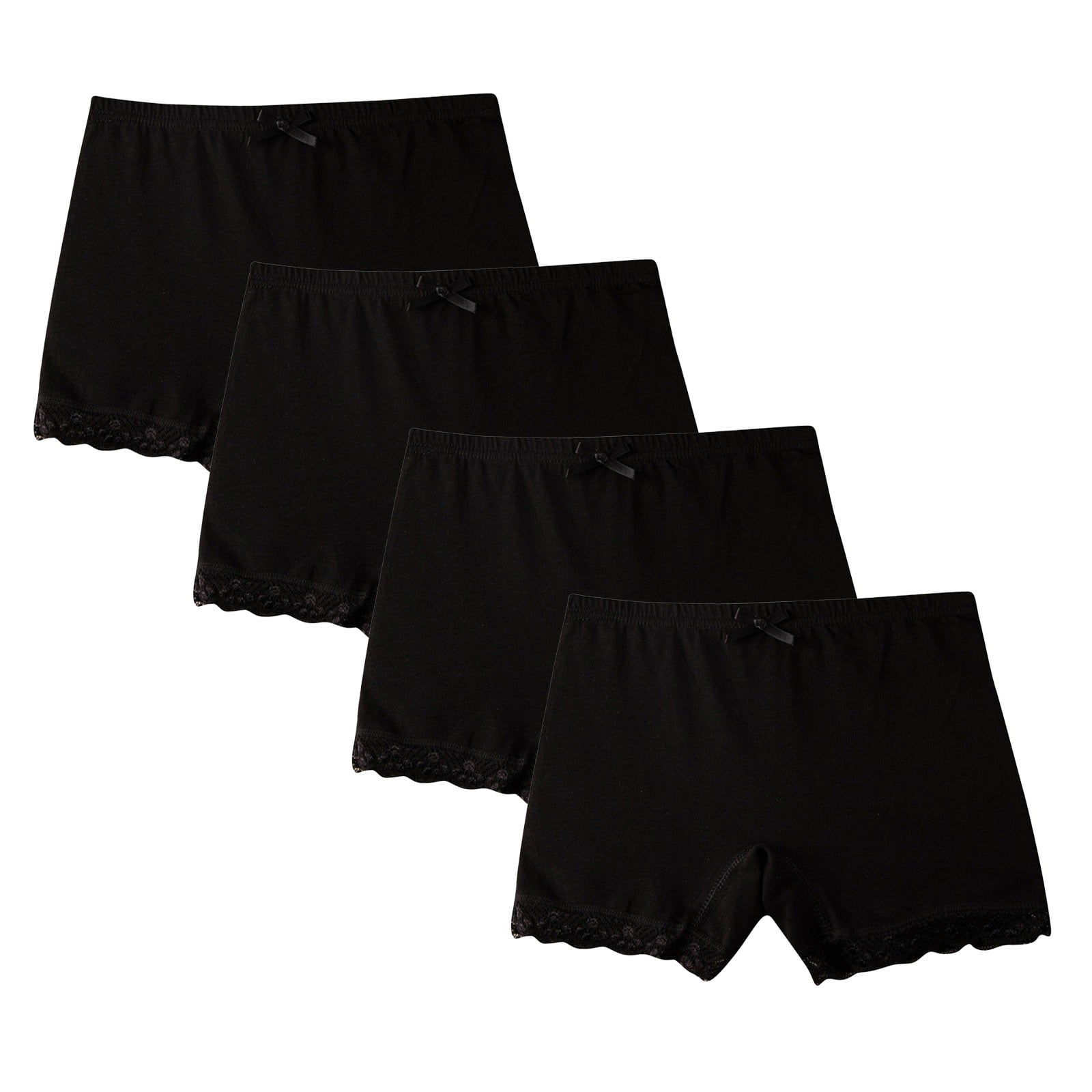 WMTBSRSW 4PC Girls' Cotton Boxer Briefs Seamless Safety Shorts 2-13 Y ...