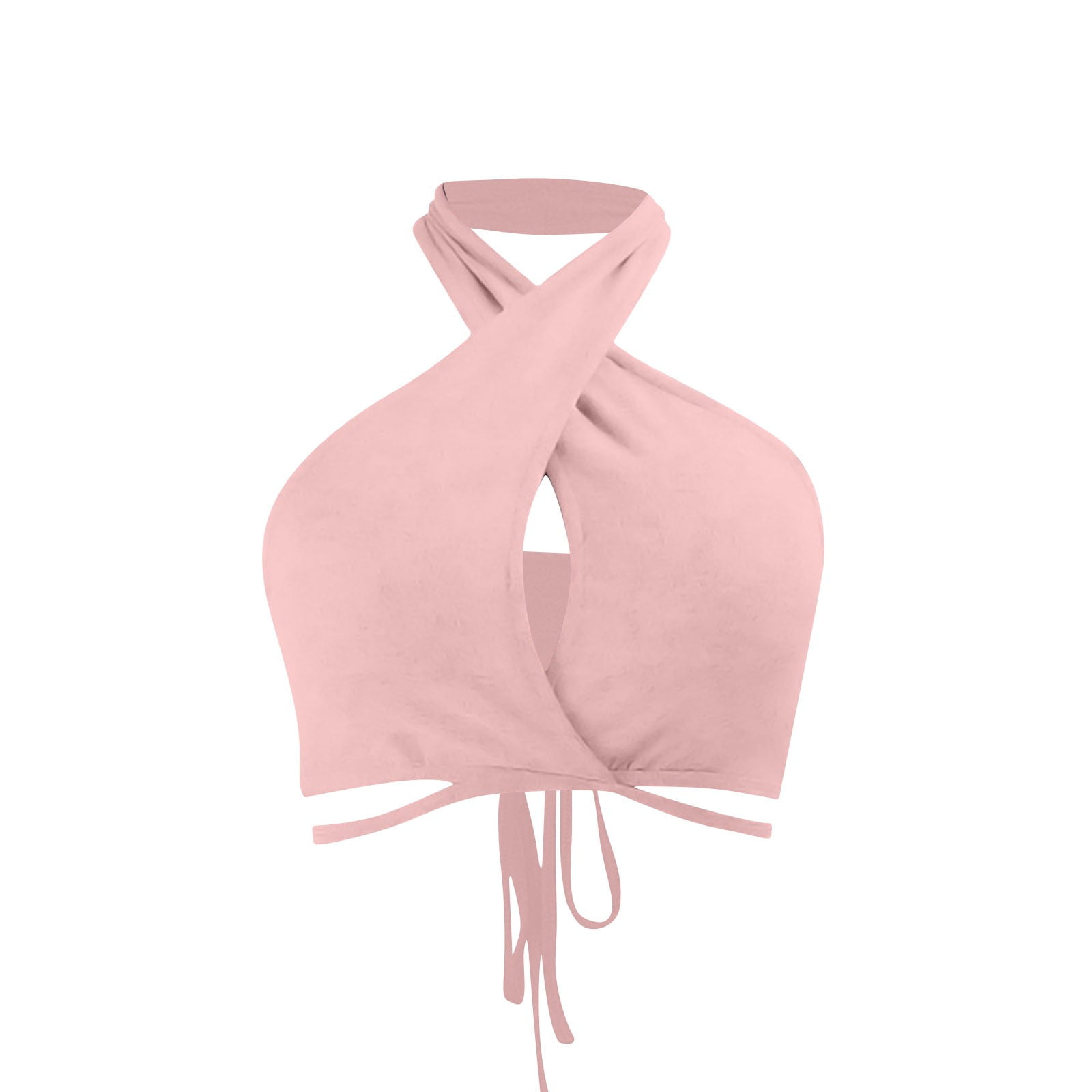 WMTBSRSW Halter Sports Bras for Women Cut Out Criss Cross Yoga Bras ...