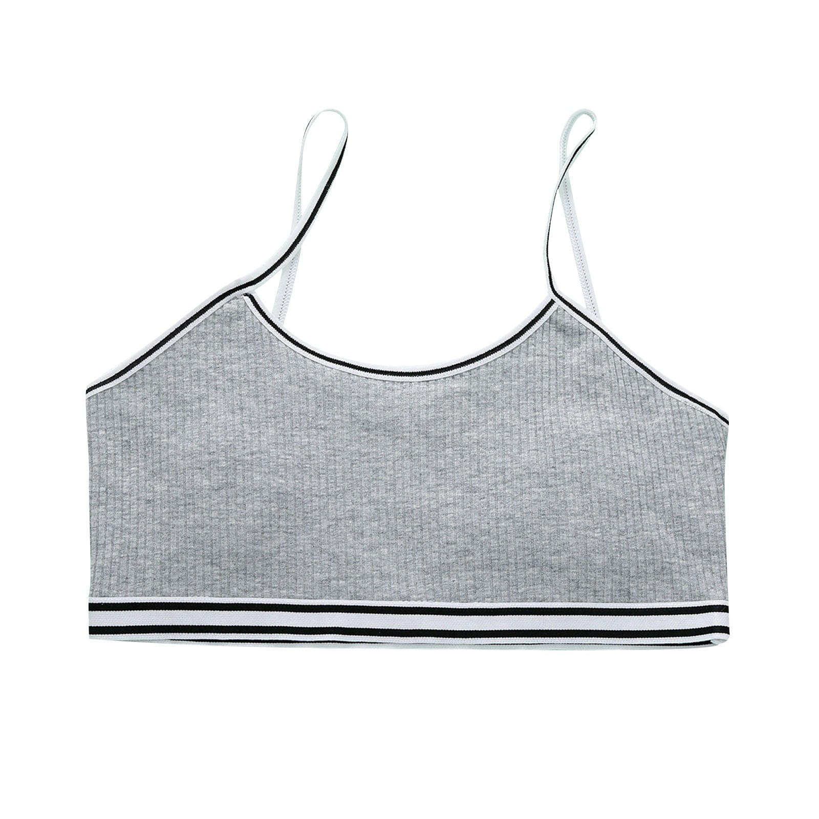 WMTBSRSW Cotton Girls Training Bra Striped Crop Cami Training Bras for ...