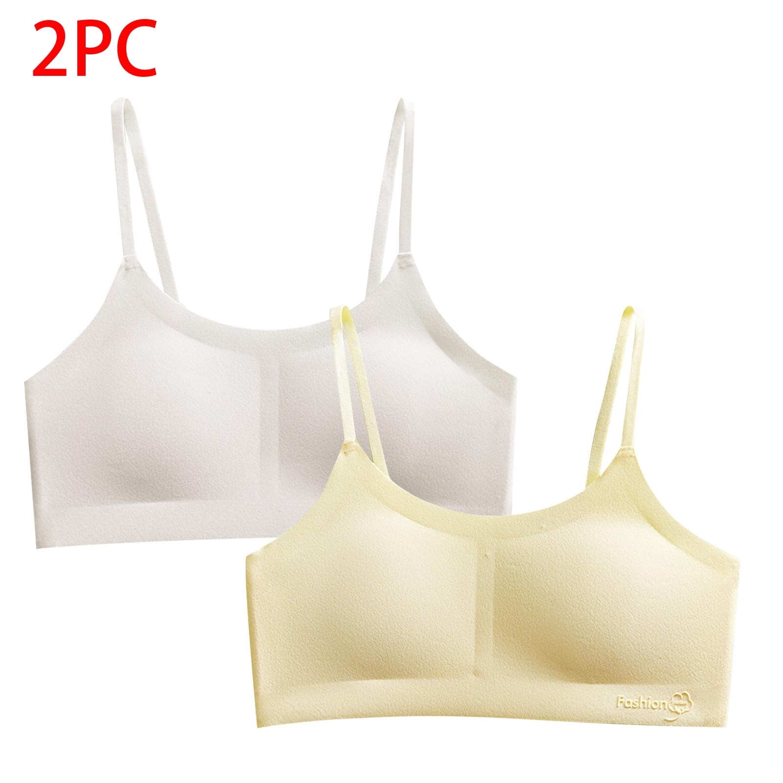 WMTBSRSW Girls Padded Training Bra 2 Pack Crop Cami Training Bras ...