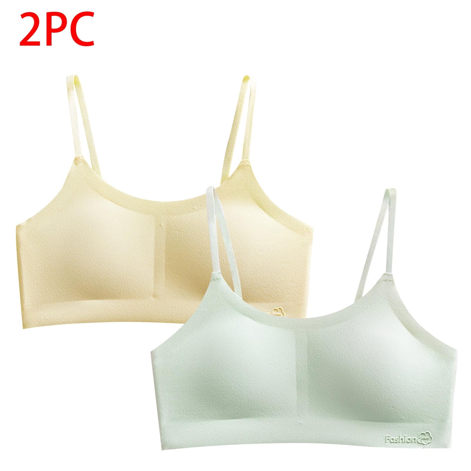WMTBSRSW Girls Padded Training Bra 2 Pack Crop Cami Training Bras ...