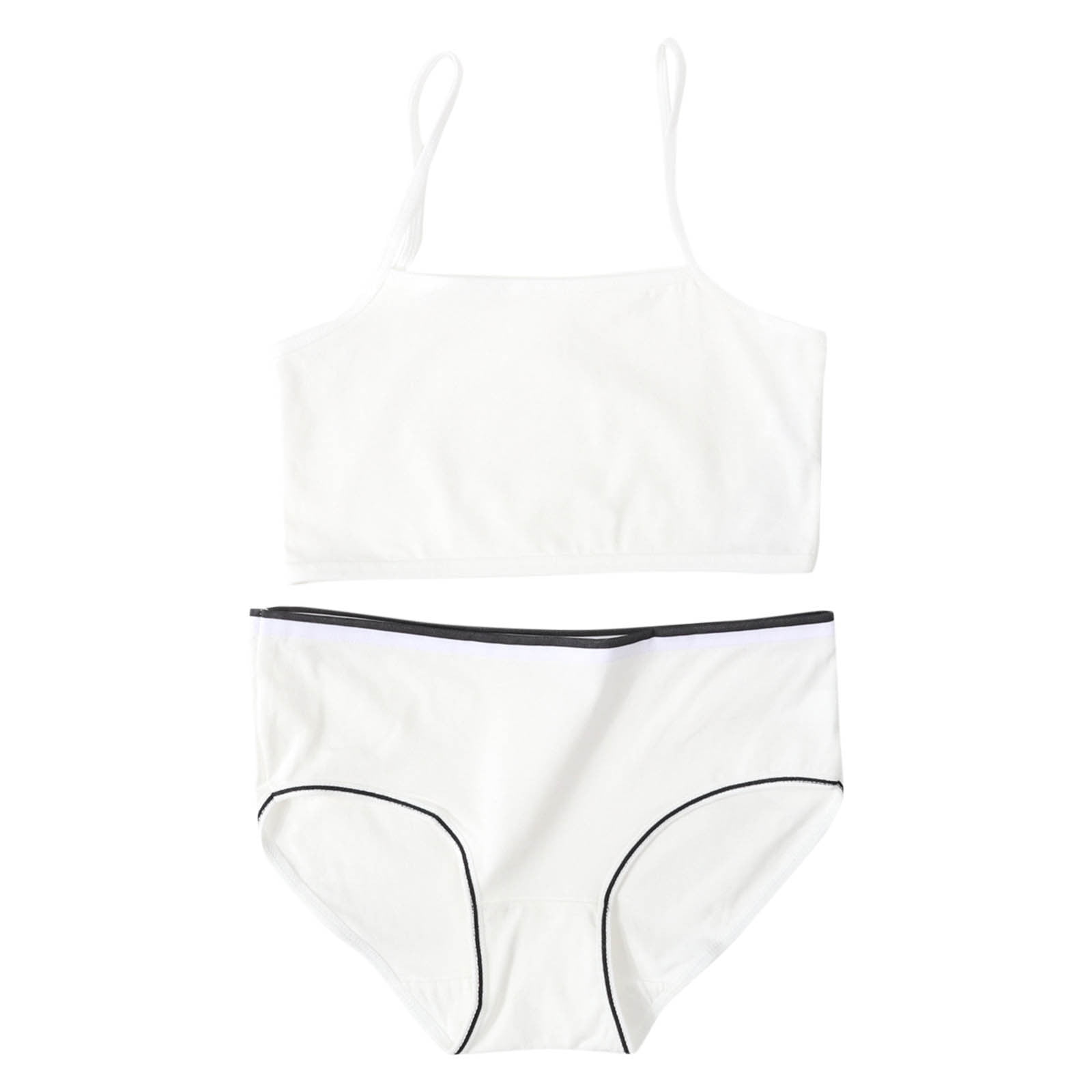 WMTBSRSW Girls Seamless Training Bras and Underwear Set 7-14Y Cotton 2 ...