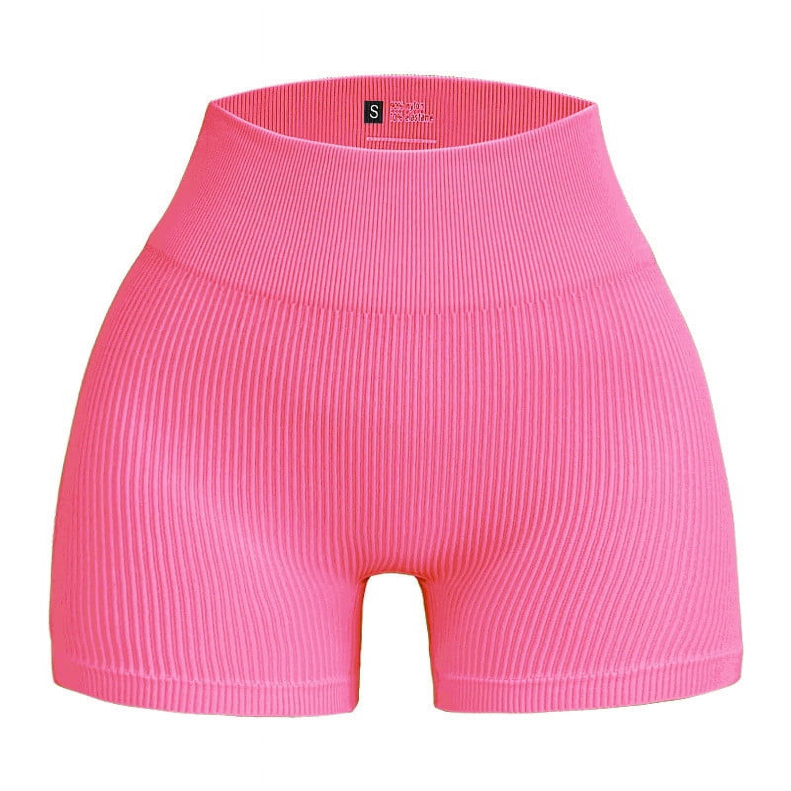 WMTBSRSW High Waisted Workout Ribbed Shorts Scrunch Butt Lifting Yoga ...