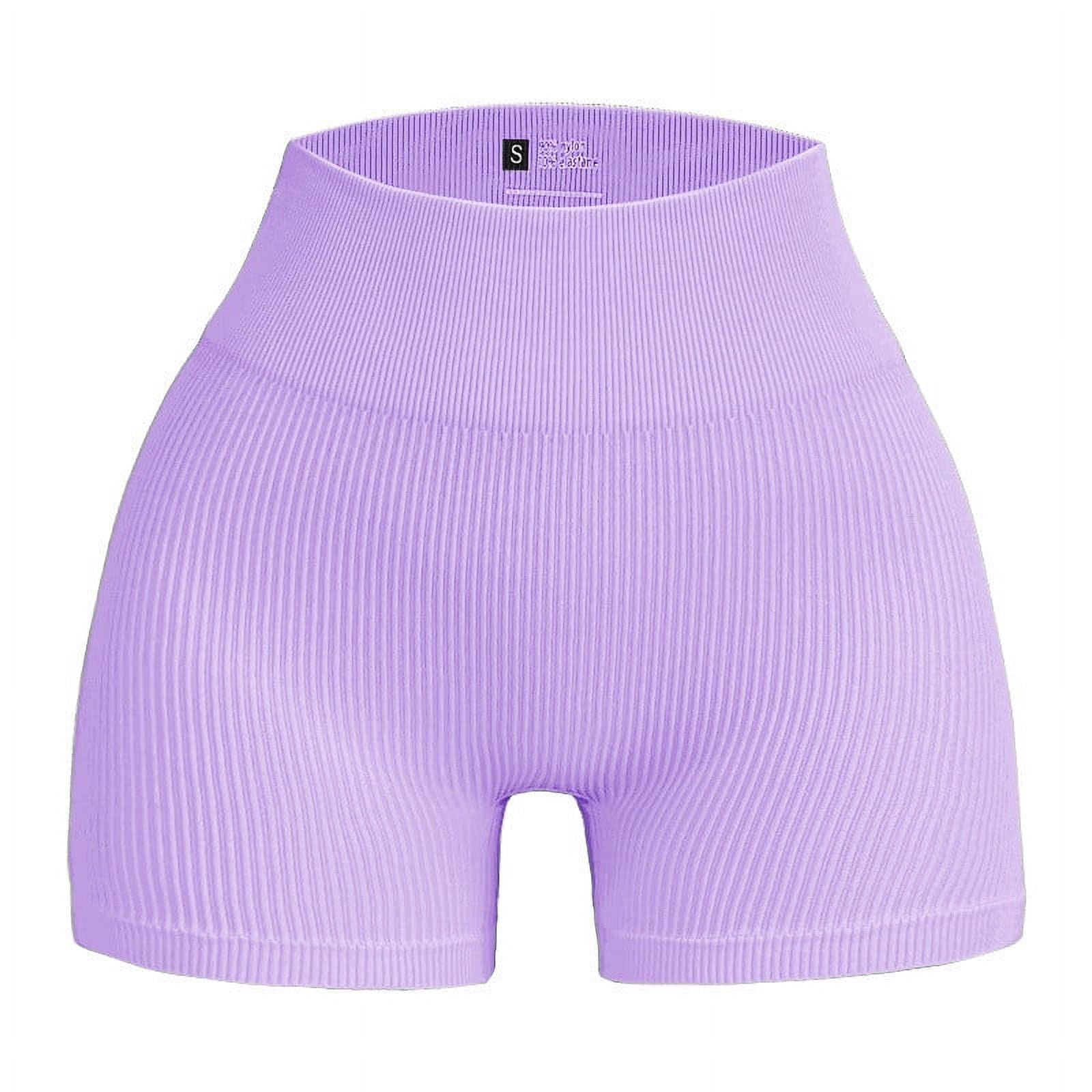 WMTBSRSW High Waisted Workout Ribbed Shorts Scrunch Butt Lifting Yoga ...