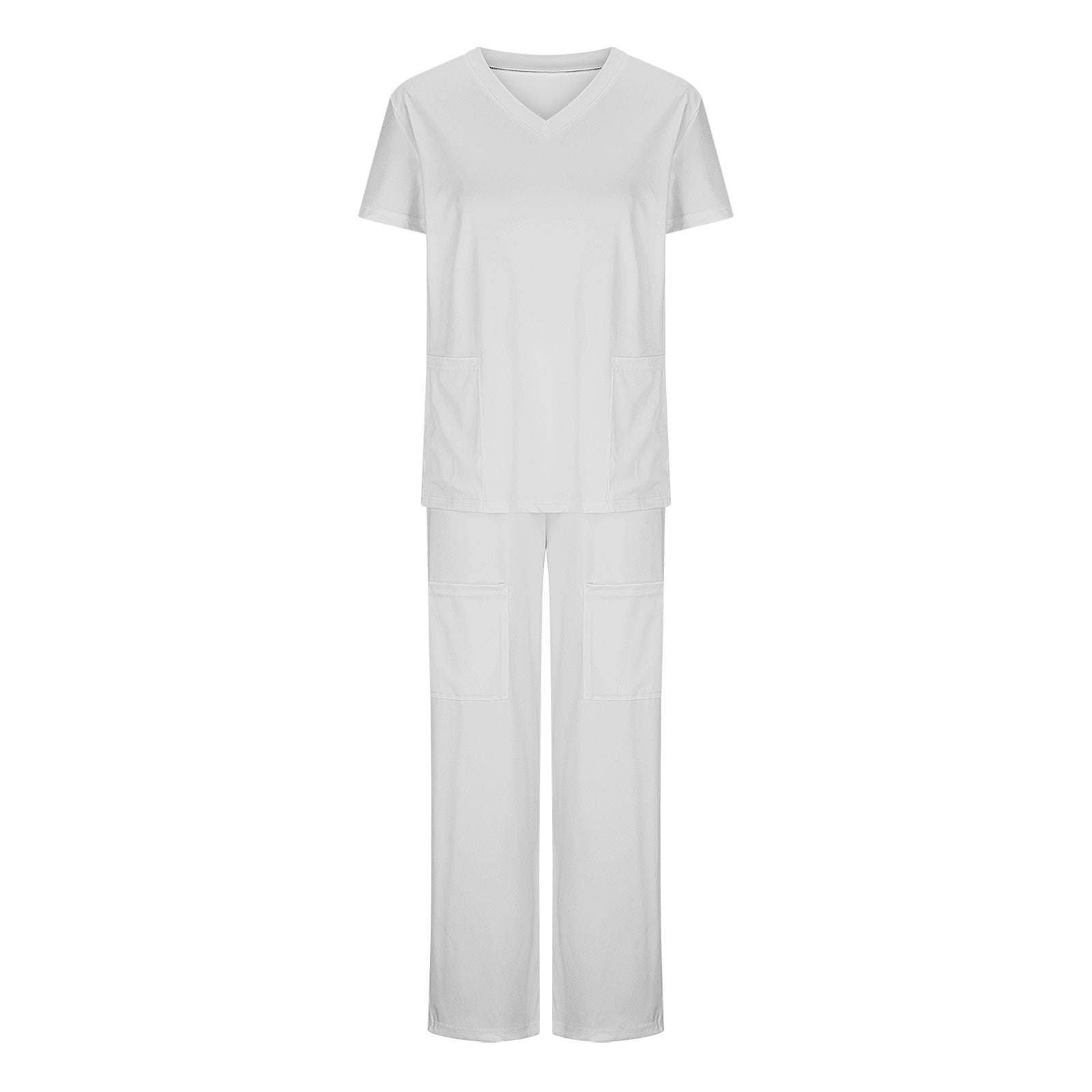 WMTBSRSW Medical Uniform Women's Scrub Set Stretch Soft V-Neck Top and ...