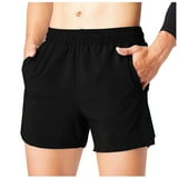 WMTBSRSW Men's Gym Workout Shorts with Zipper Pockets Lightweight ...
