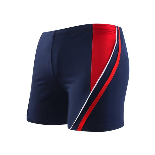 WMTBSRSW Men's Patchwork Athletic Swim Jammers Quick Dry Square Leg ...