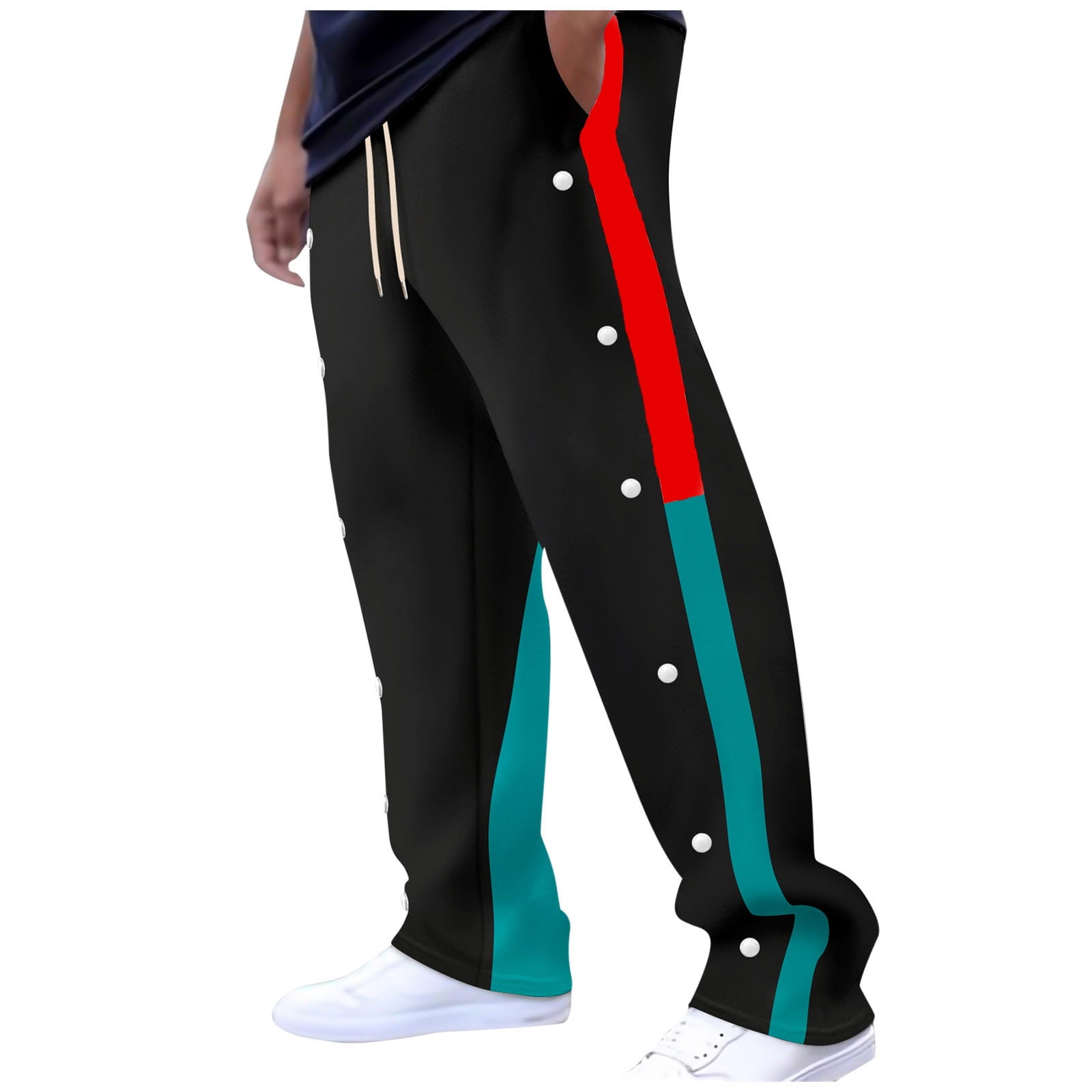 WMTBSRSW Mens Tear Away Basketball Pants Casual Drawstring Sweatpants ...