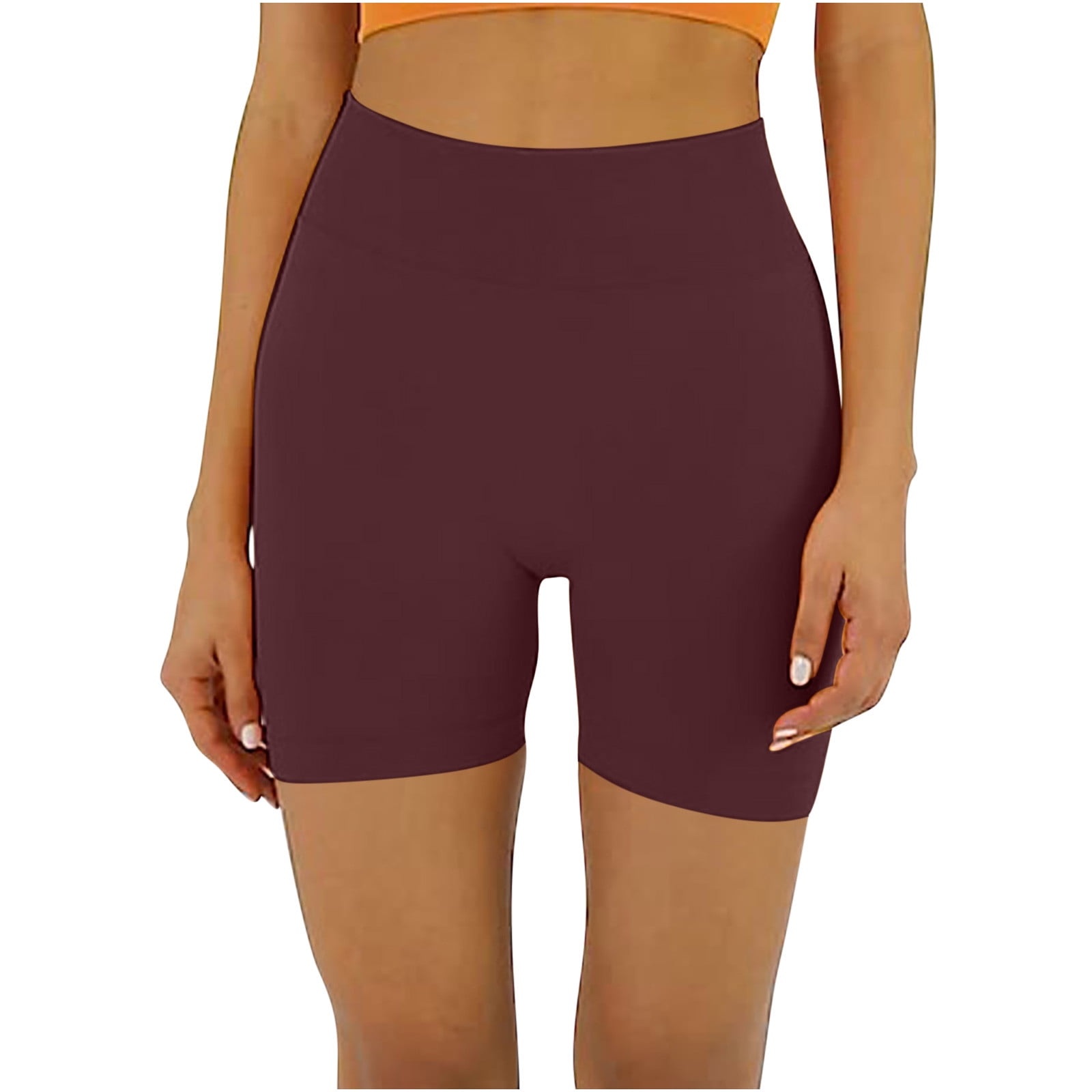 WMTBSRSW No Front Seam Biker Shorts for Women Seamless High Waist Yoga ...