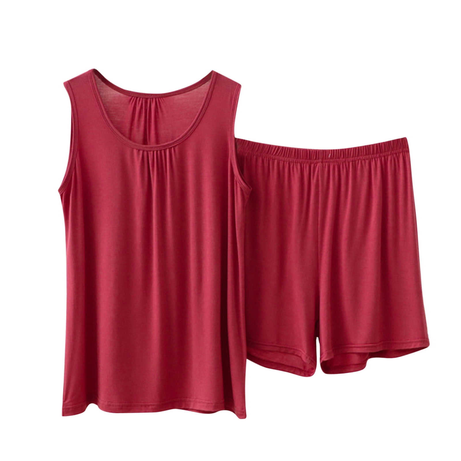 dazeni Plus Size Lounge Sets for Women Summer 2 Piece Sleep Sets with ...