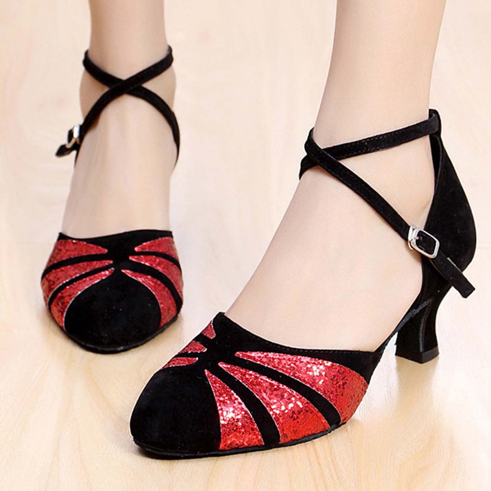 WMTBSRSW Women Ballroom Dance Shoes Fashion Soft Sole Closed Toe ...