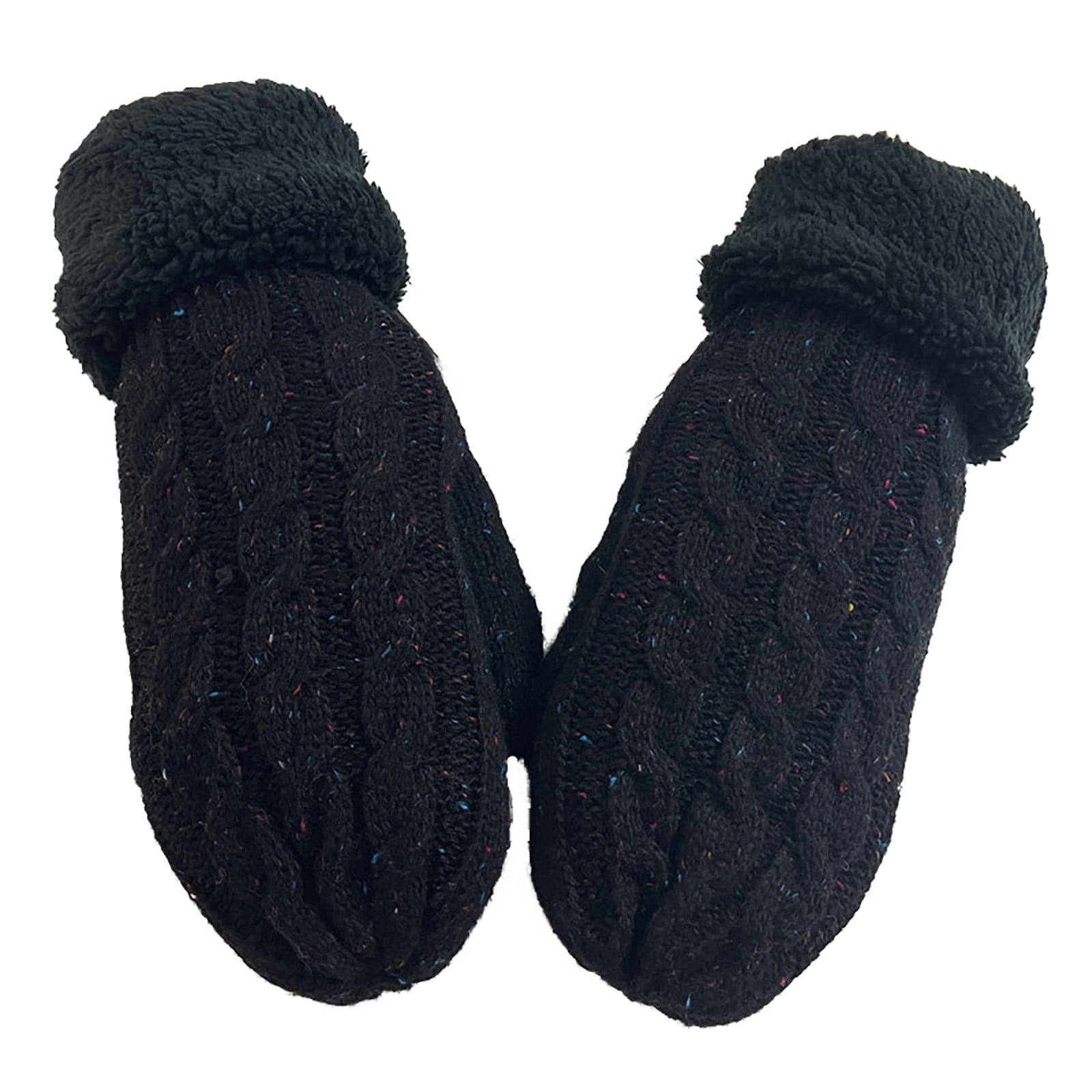 WMTBSRSW Women Mittens Winter Gloves Warm Fleece Lining Mittens Cozy Thick Crochet Cable Knit ...