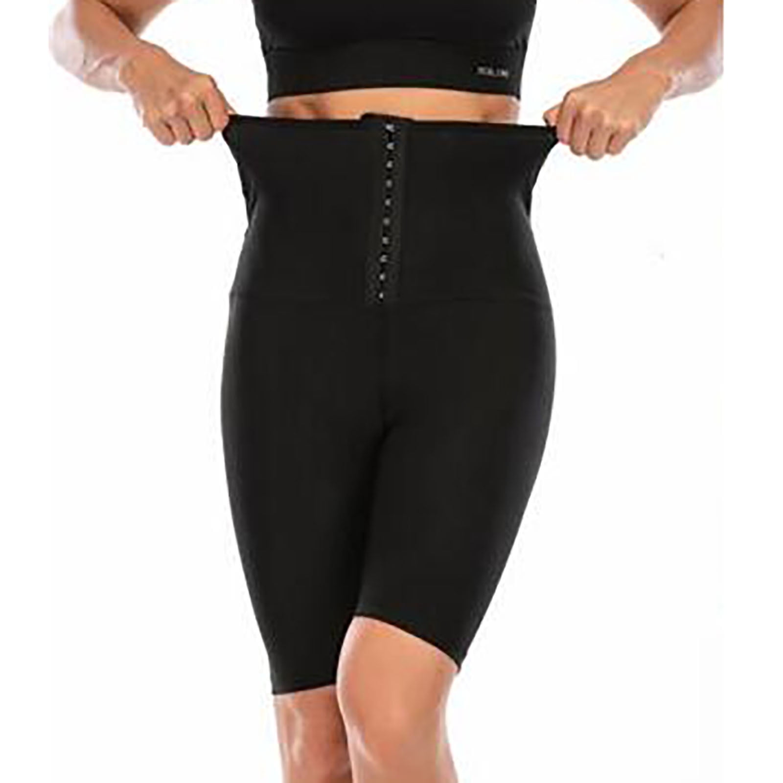 WMTBSRSW Women Sauna Sweat Short Pants High Waist Slimming Sweatsuit ...