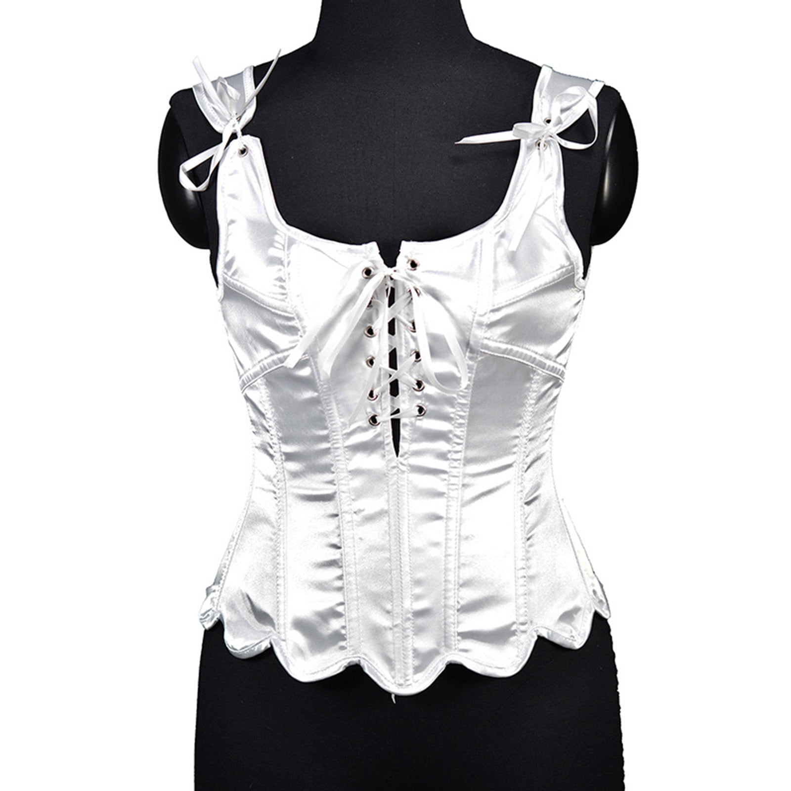 WMTBSRSW Women's Floral Renaissance Corset Top Vintage Tie Front Corset ...