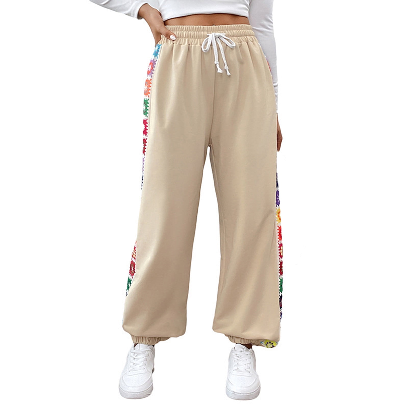 WMTBSRSW Women's High Waisted Sweatpants Workout Active Drawstring ...
