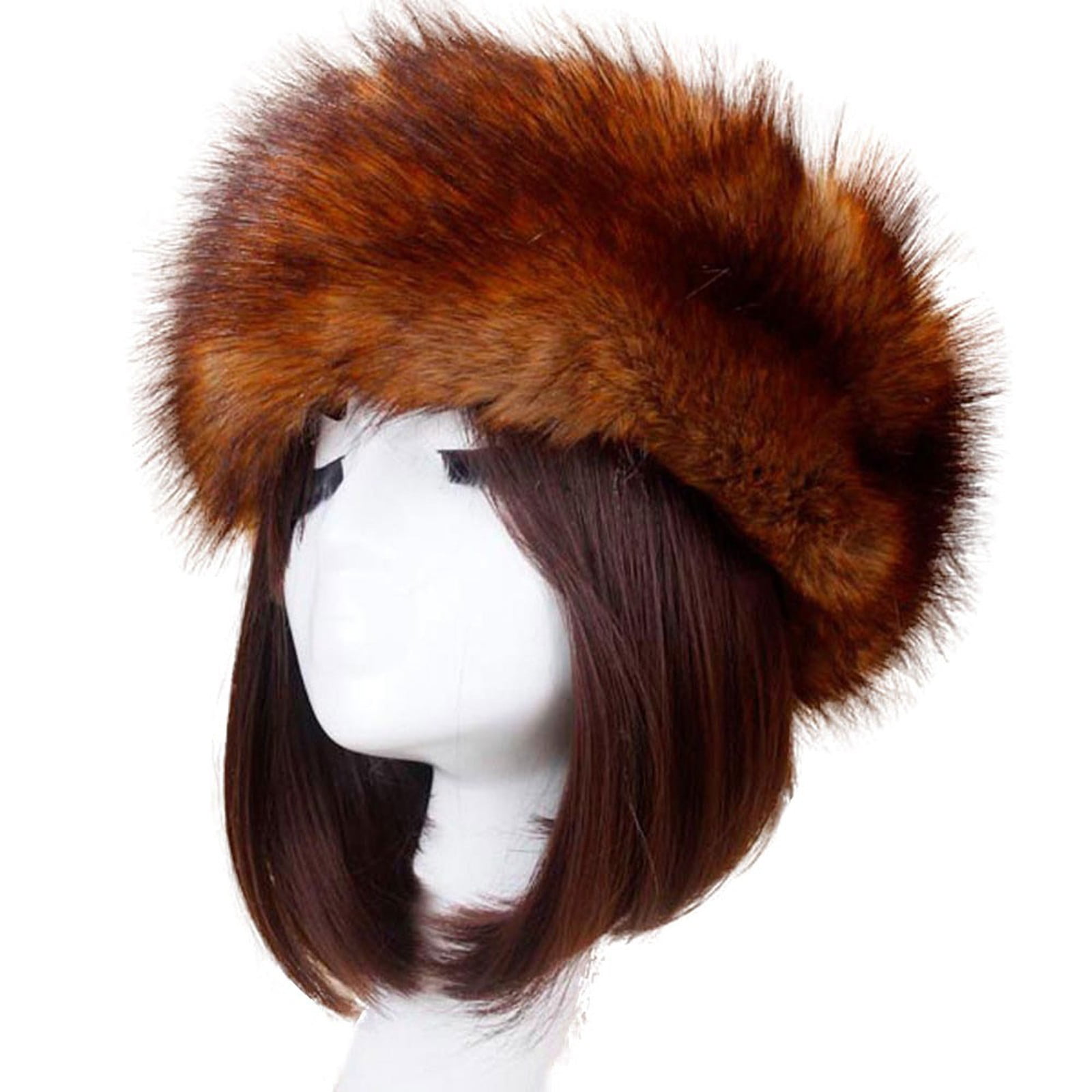 WMTBSRSW Women's Russian Hat Plush Fleece Hat Fashion Winter Faux Fur Hats for Women Warm ...