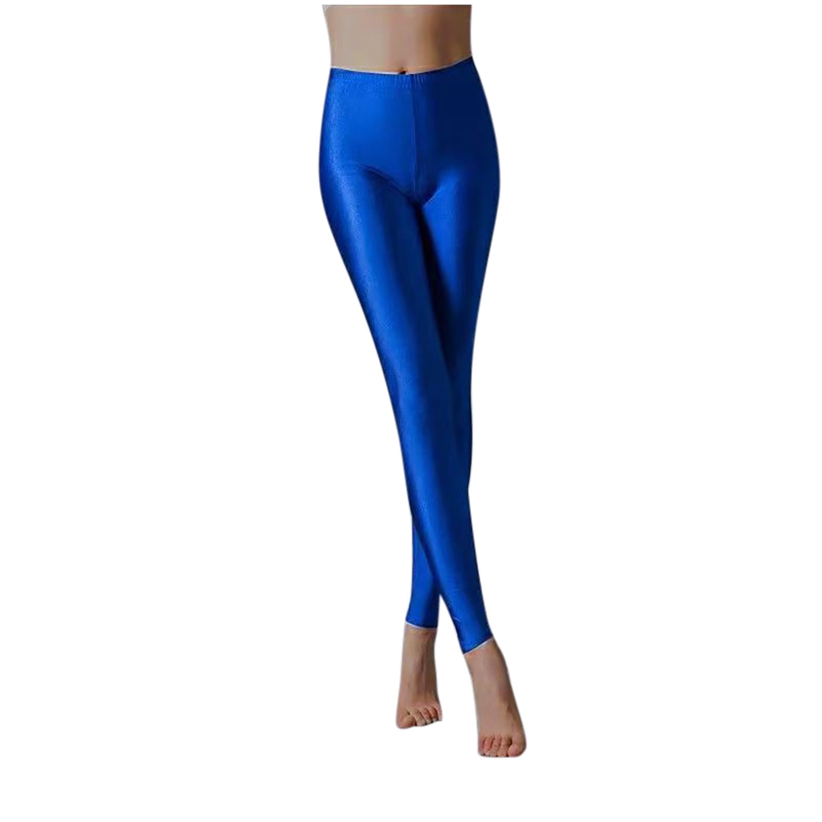 WMTBSRSW Women's Shiny Leggings Metallic Dance Workout Tights Leggings ...