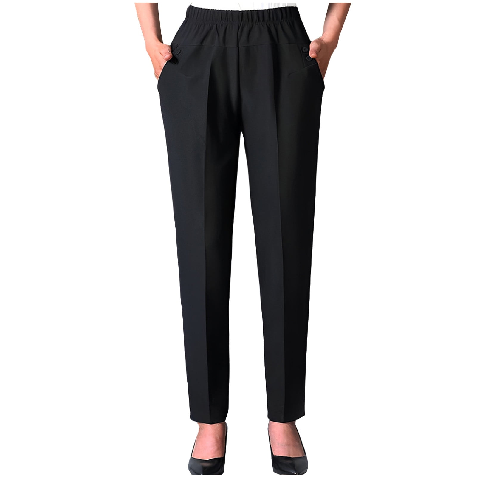 WMTBSRSW Womens Suit Pants Tummy Control Busines Straight Leg Dress ...