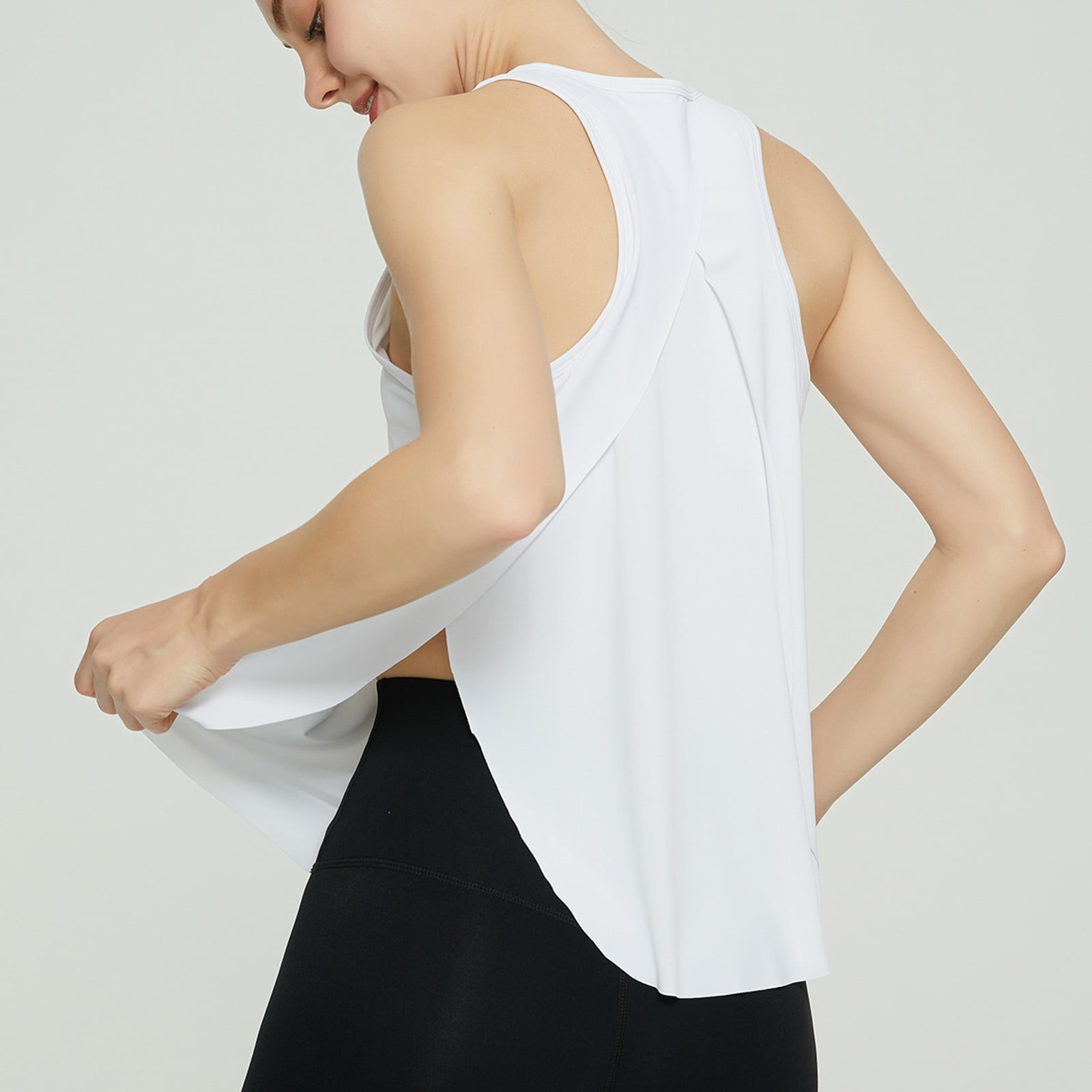 WMTBSRSW Workout Tank Tops for Women Sleeveless Athletic Running Loose ...