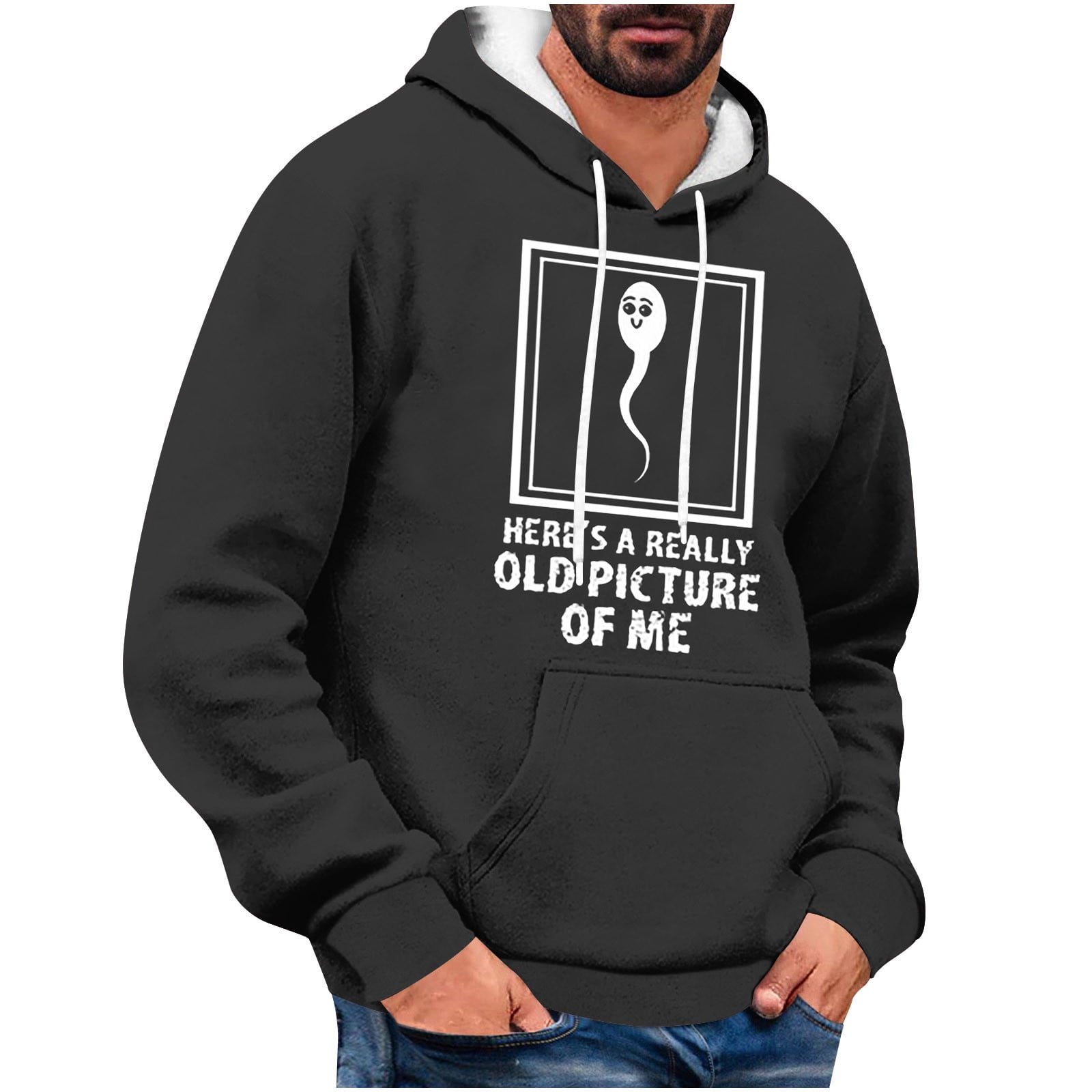 WMTBSRSWNovelty Funny Hoodies for Men 3D Graphic Print Hooded Fleece ...