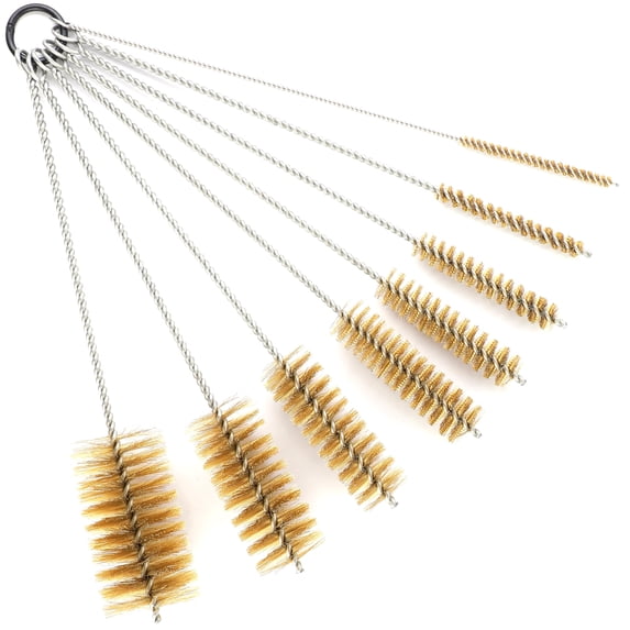 WMXXBRU 12 Inch Long Brass Tube Brushes for Pipe Cleaning Set with ...
