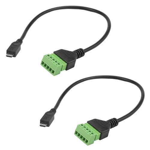 WMYCONGCONG 2 PCS Micro USB Screw Terminal Block Connector Micro USB 2. ...
