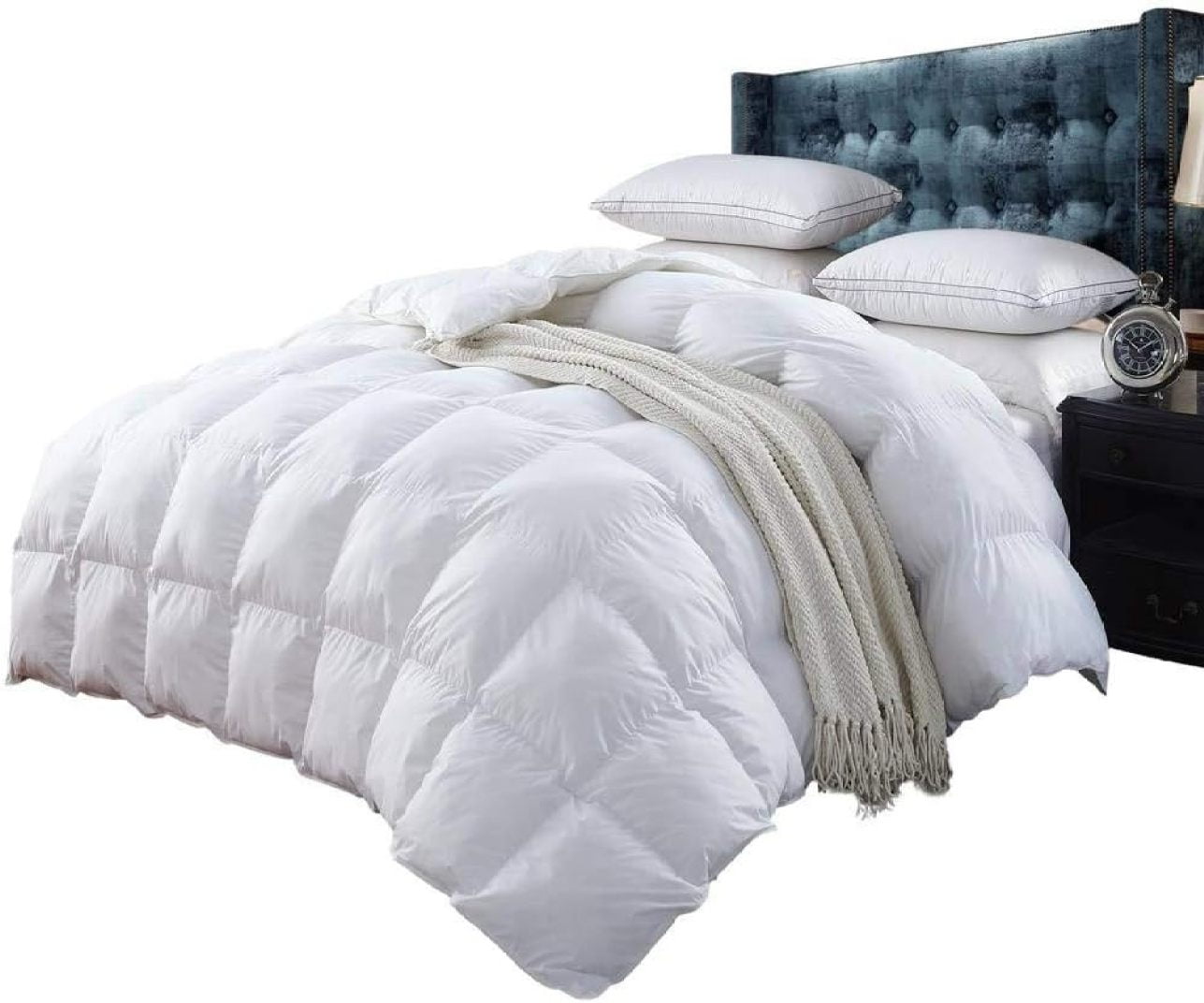 WMZP 1200 Thread Count Baffle Box Medium Weight Goose Down Comforter ...